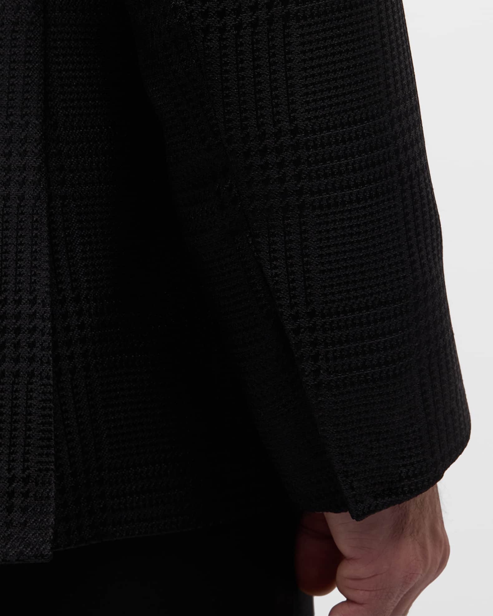 Brioni Men's Prince of Wales Shawl Dinner Jacket | Neiman Marcus