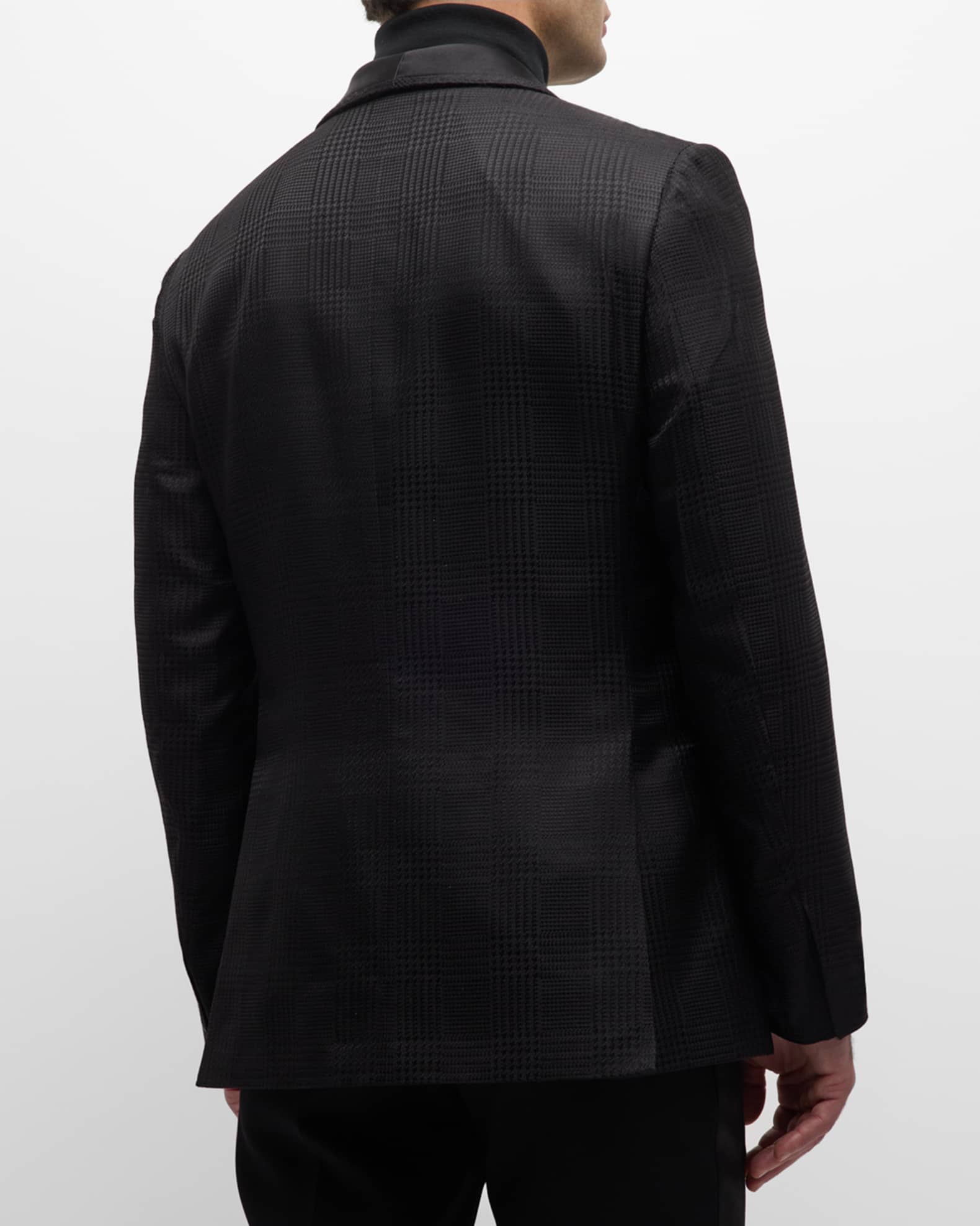 Brioni Men's Prince of Wales Shawl Dinner Jacket | Neiman Marcus