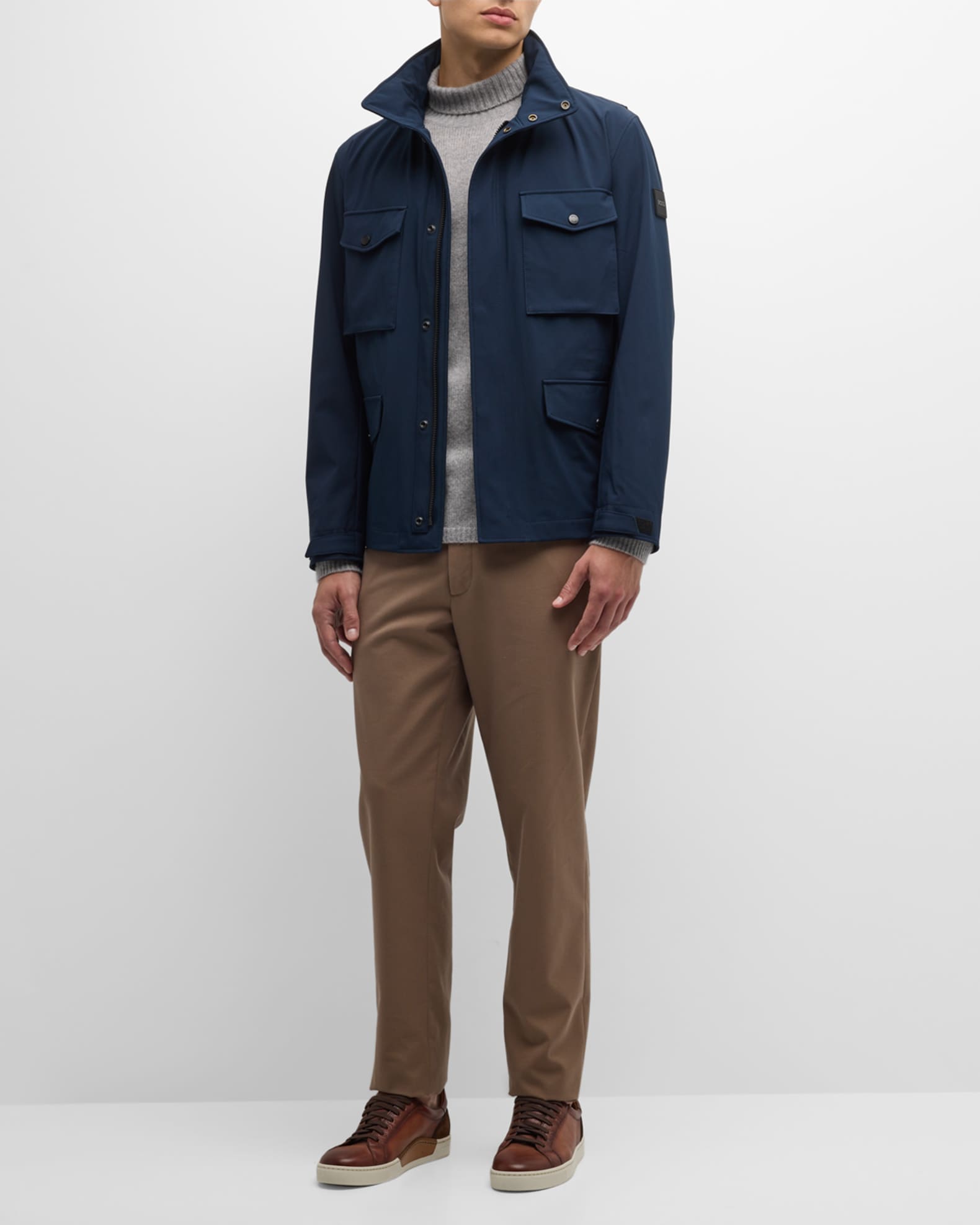 BOSS Men's Field Jacket with Stowaway Hood | Neiman Marcus