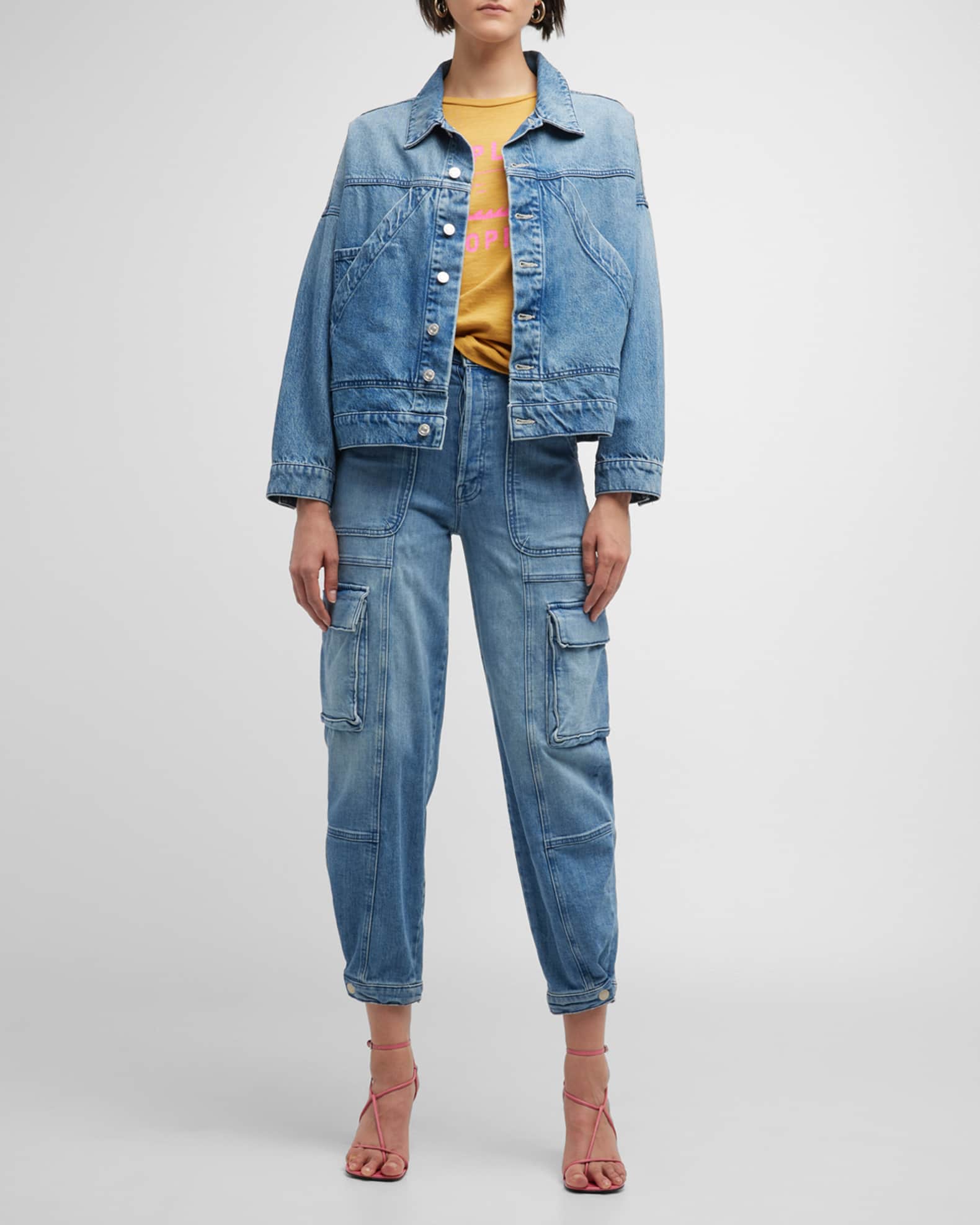 MOTHER The Triangle Drifter Denim Jacket | Neiman Marcus