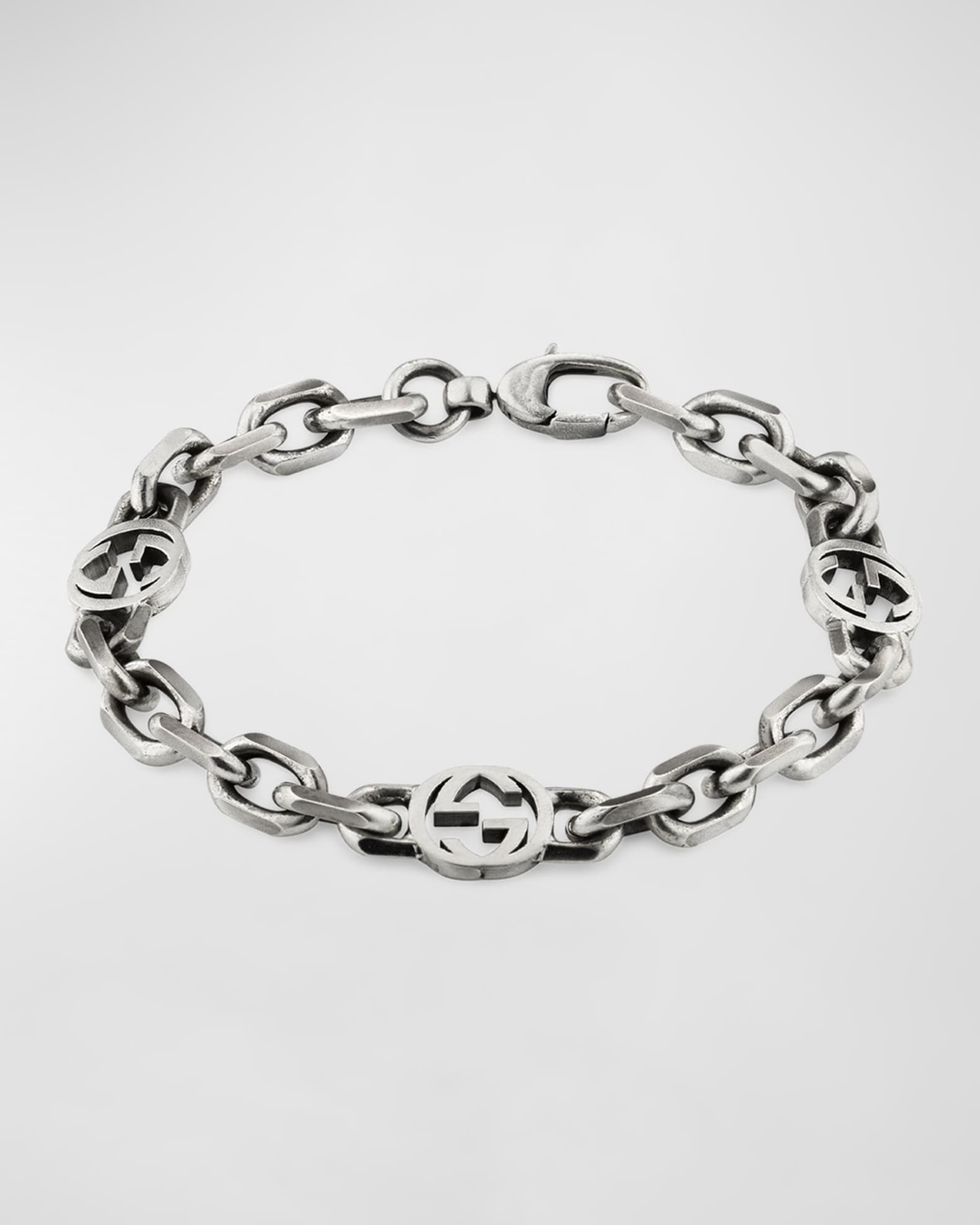 Gucci Men's Interlocking G Chain Bracelet, 7.5"L | Neiman Marcus