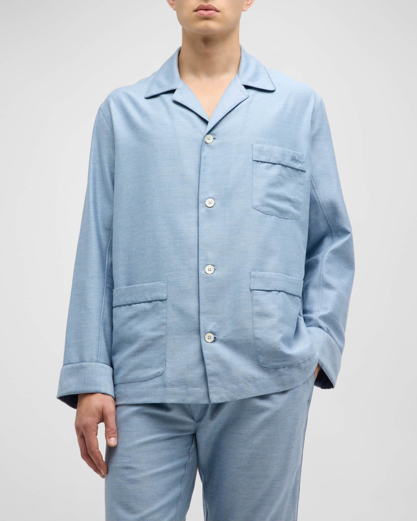 Brioni Men's Cotton-Cashmere Pajama Set | Neiman Marcus