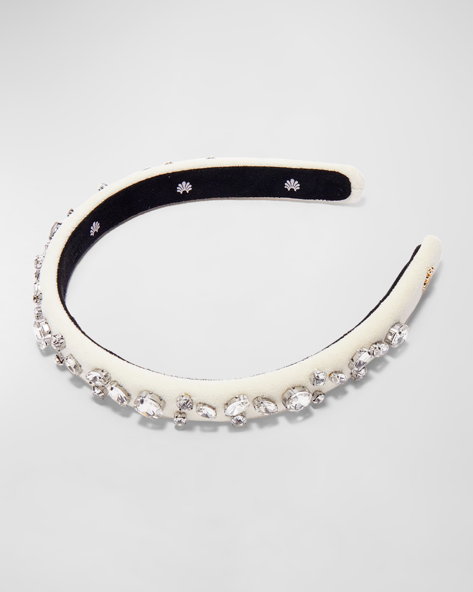 Lele Sadoughi Gigi Embellished Velvet Headband Neiman Marcus