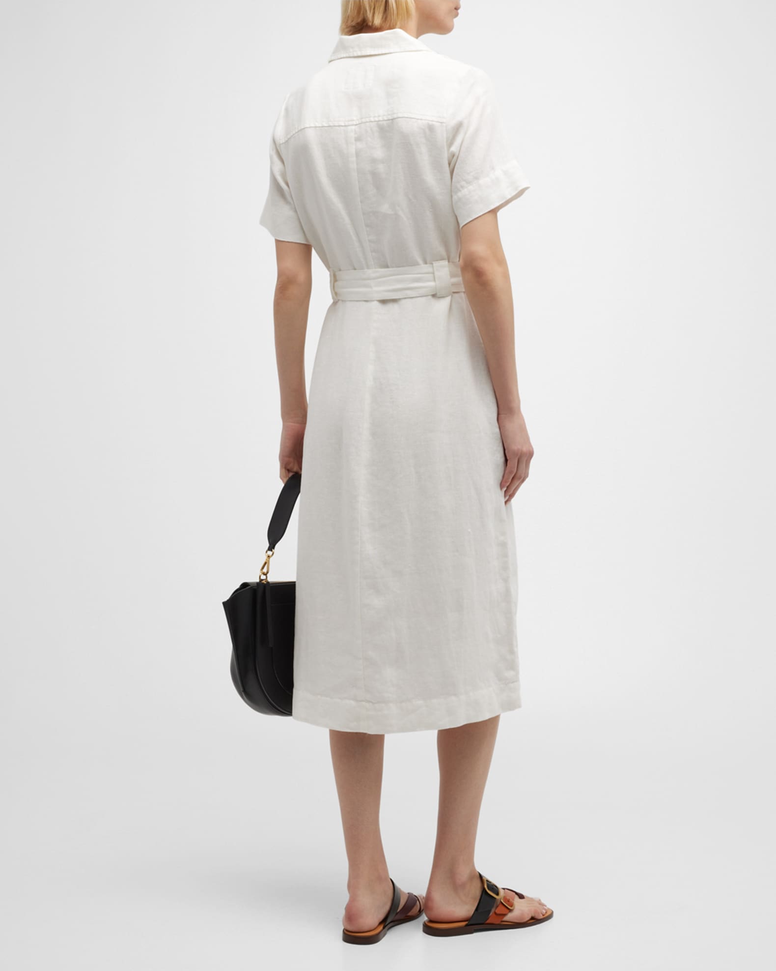 Rails Diane Button-Front Linen Shirtdress | Neiman Marcus