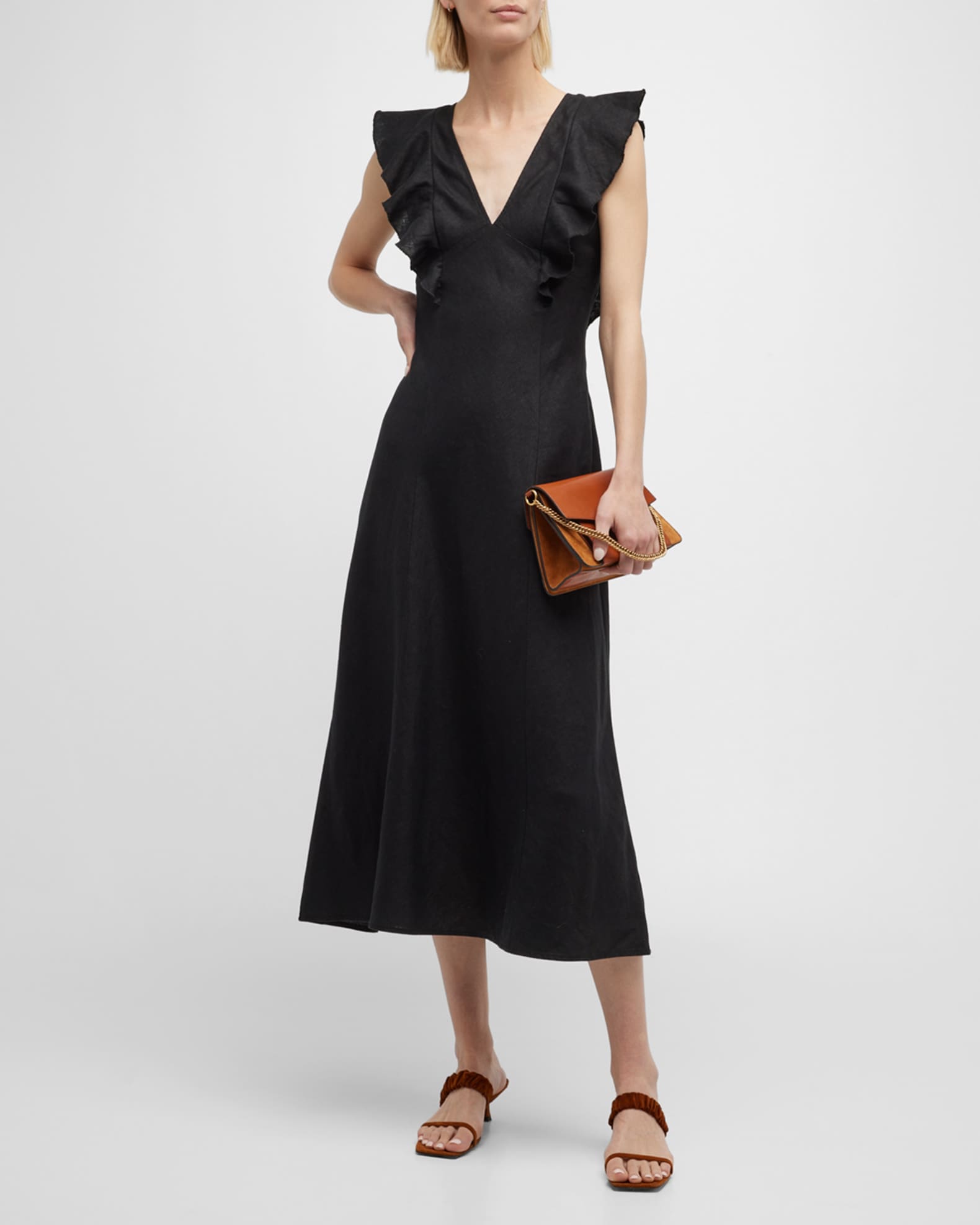 Rails Constance Linen Midi Dress | Neiman Marcus