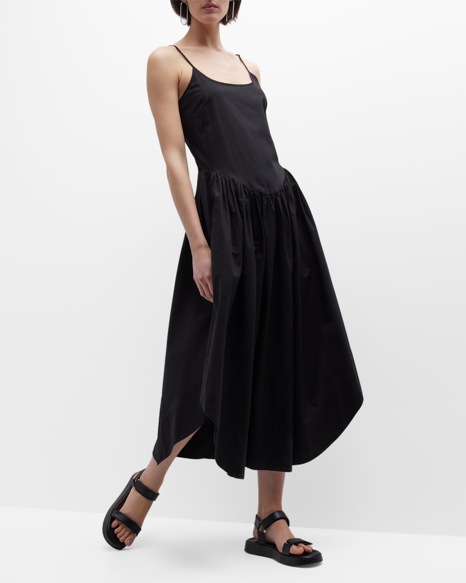 Citizens of Humanity Ari Drop-Waist A-Line Midi Dress | Neiman Marcus