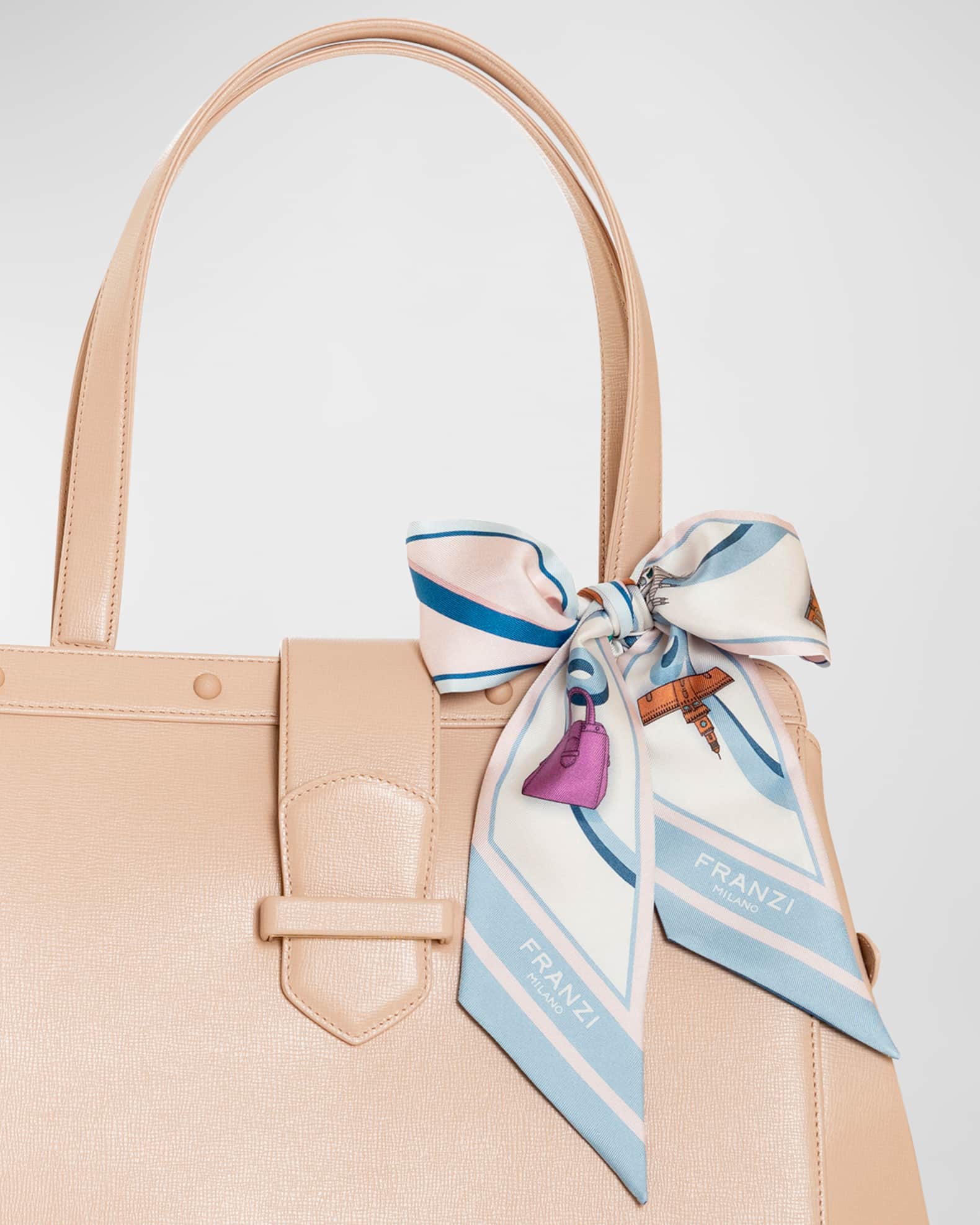 Printed Twill Silk Bandeau Scarf | Neiman Marcus