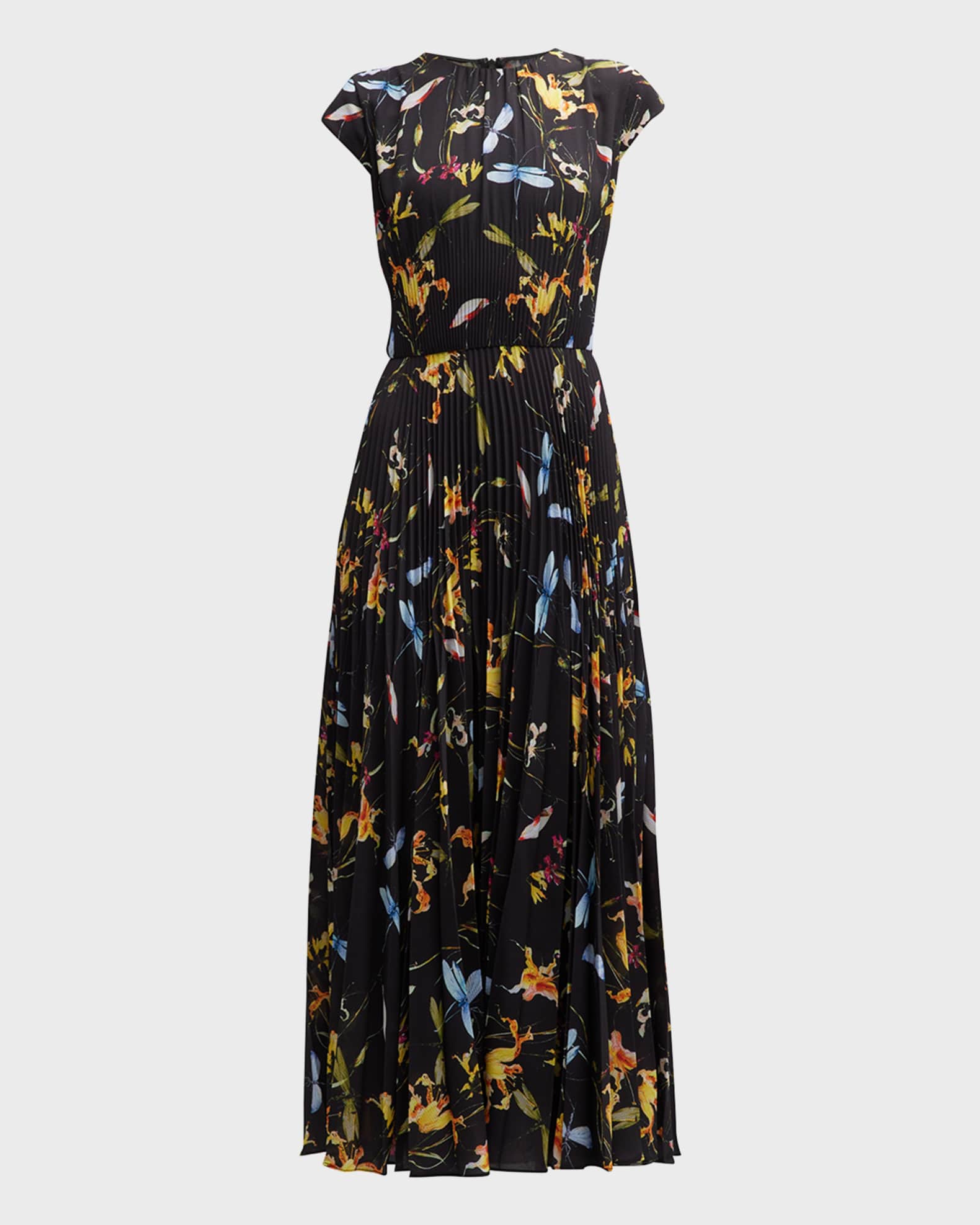 Jason Wu Collection Reversible Floral Print Pleated Midi Dress | Neiman ...