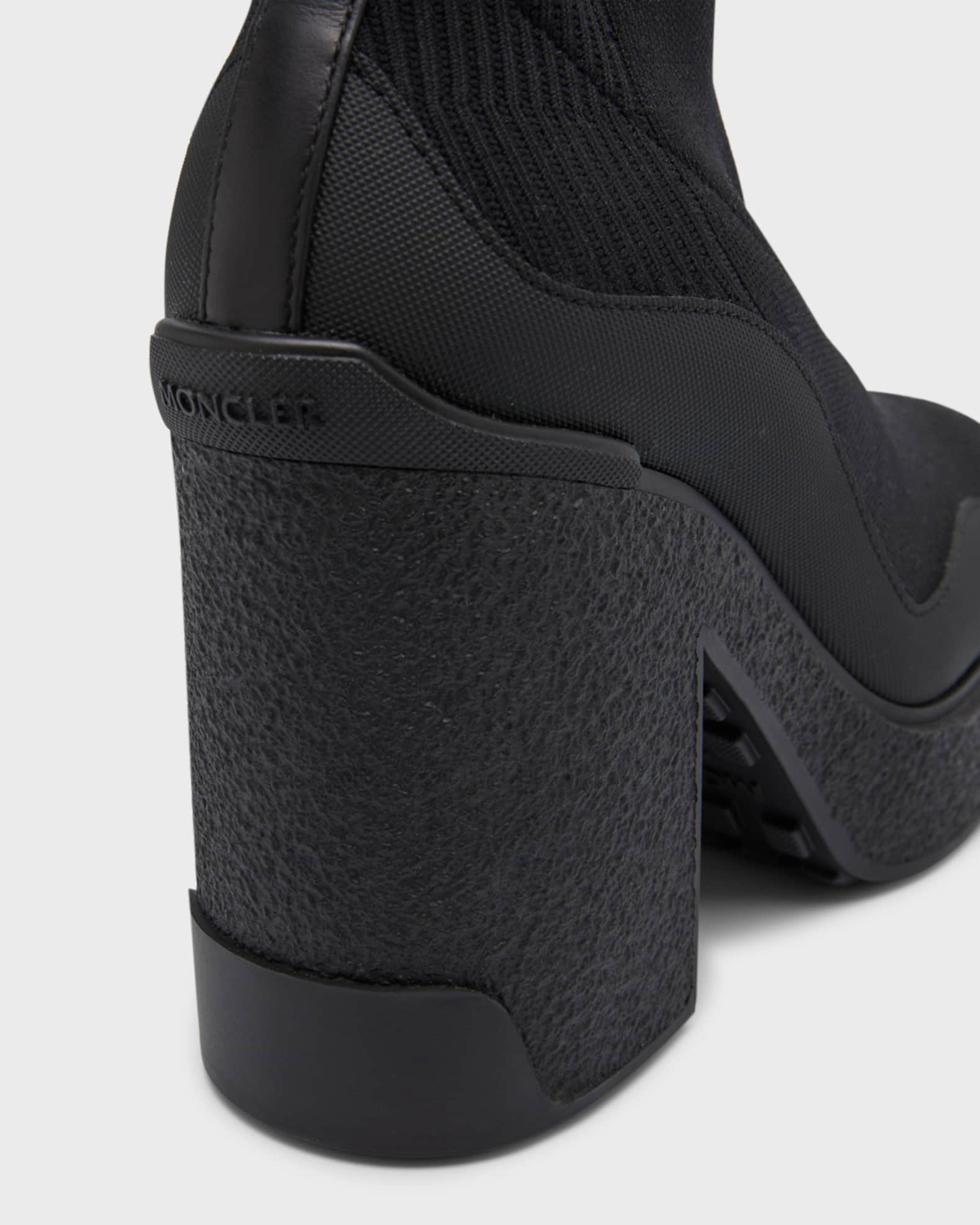 Moncler Splora Pocket Knit Ankle Boots | Neiman Marcus