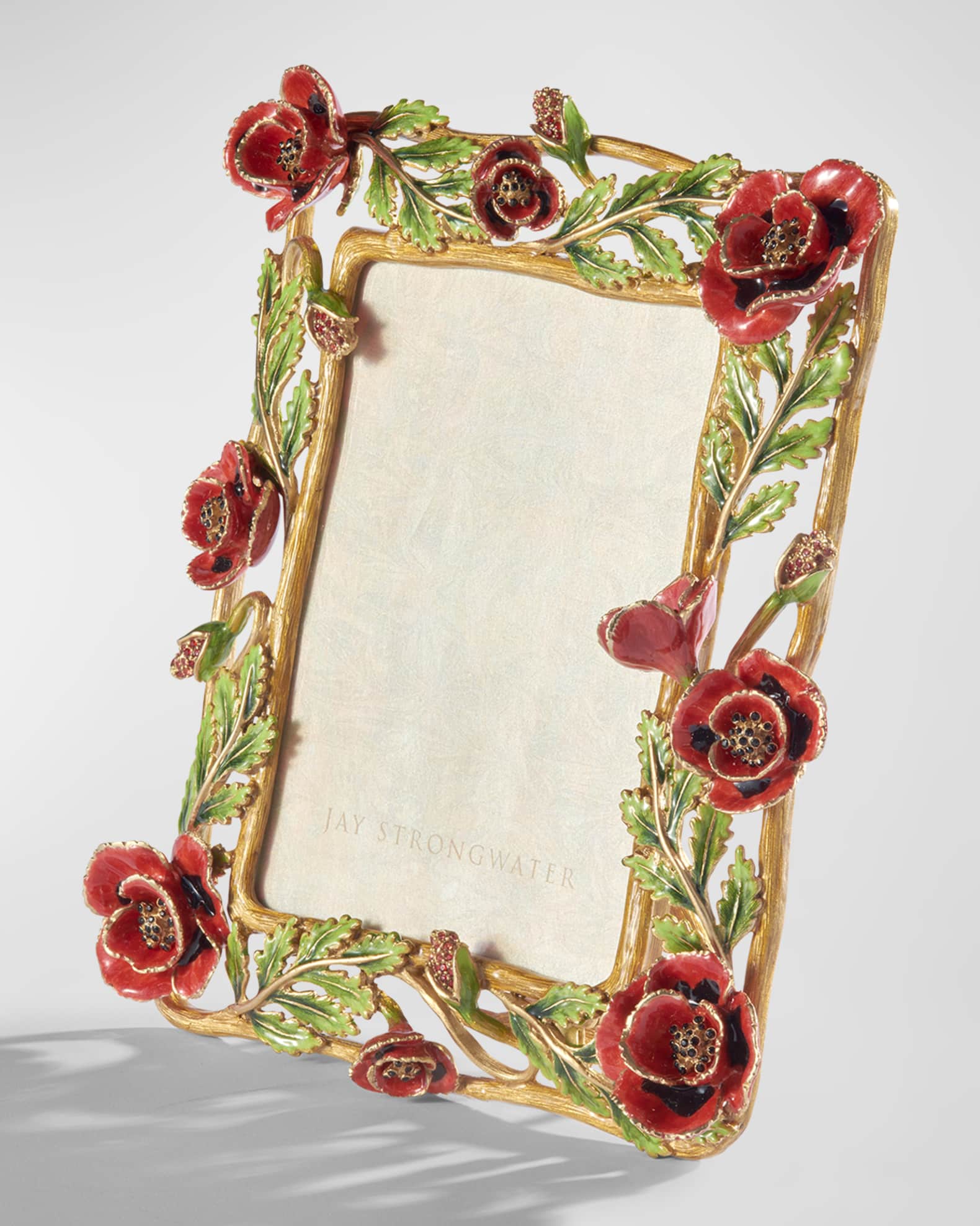 Jay Strongwater Poppy Picture Frame, 5" x 7" | Neiman Marcus