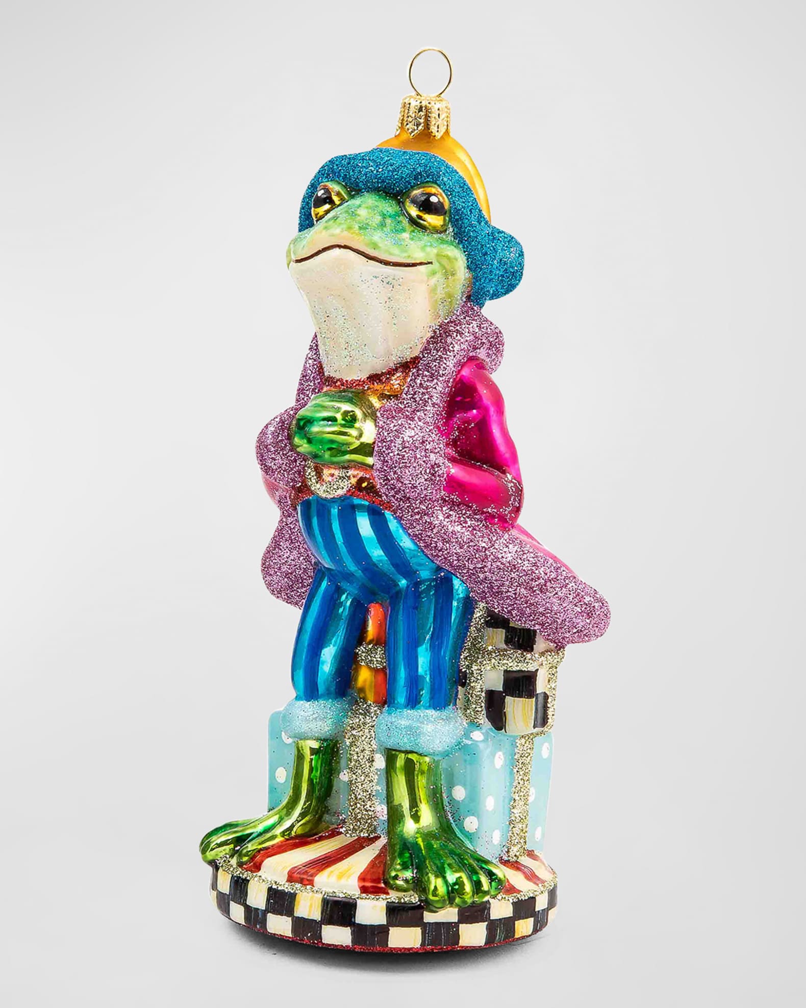 MacKenzie-Childs Granny Kitsch Frog Christmas Ornament | Neiman Marcus