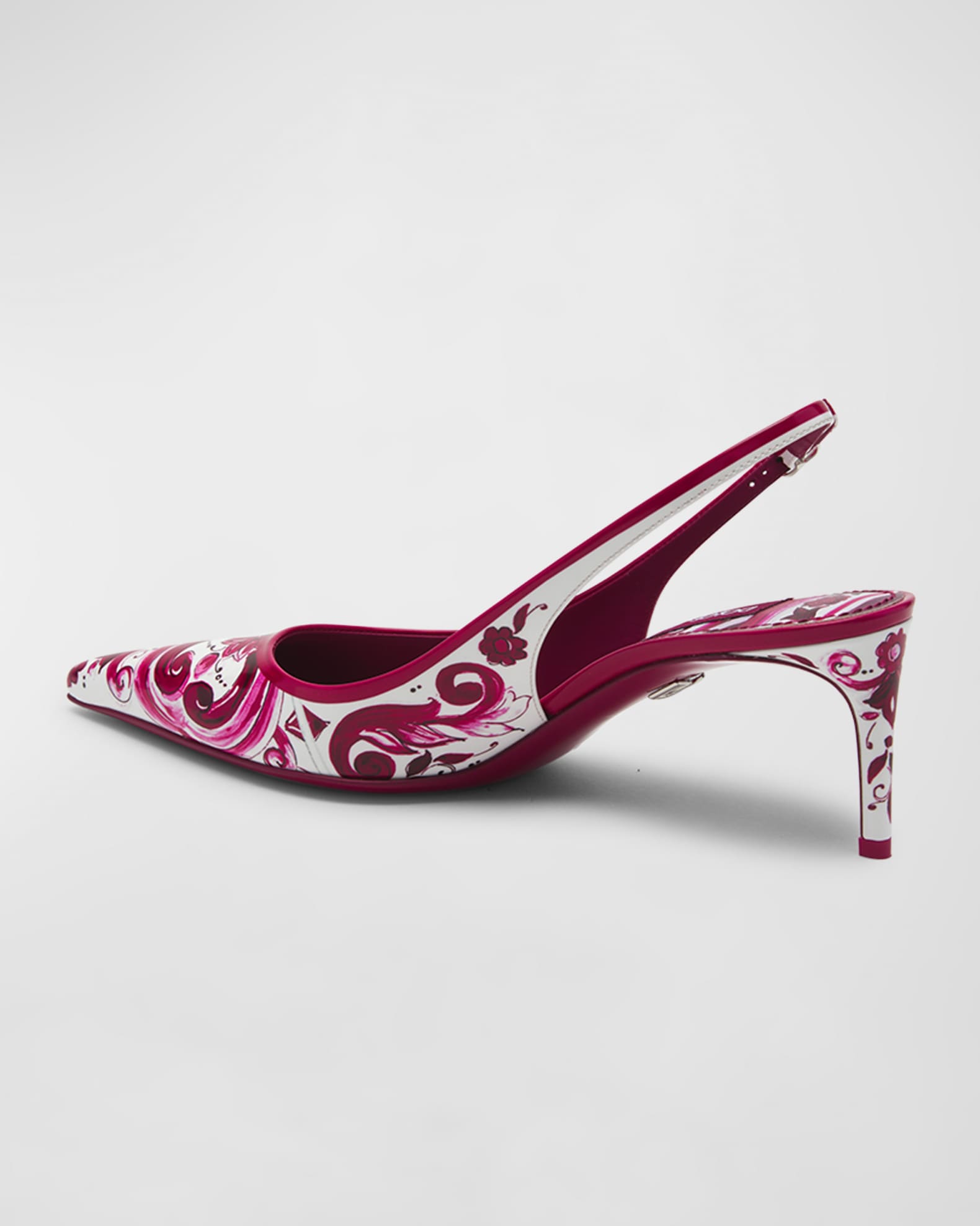 Dolce&Gabbana 60mm Printed Leather Slingback Pumps | Neiman Marcus