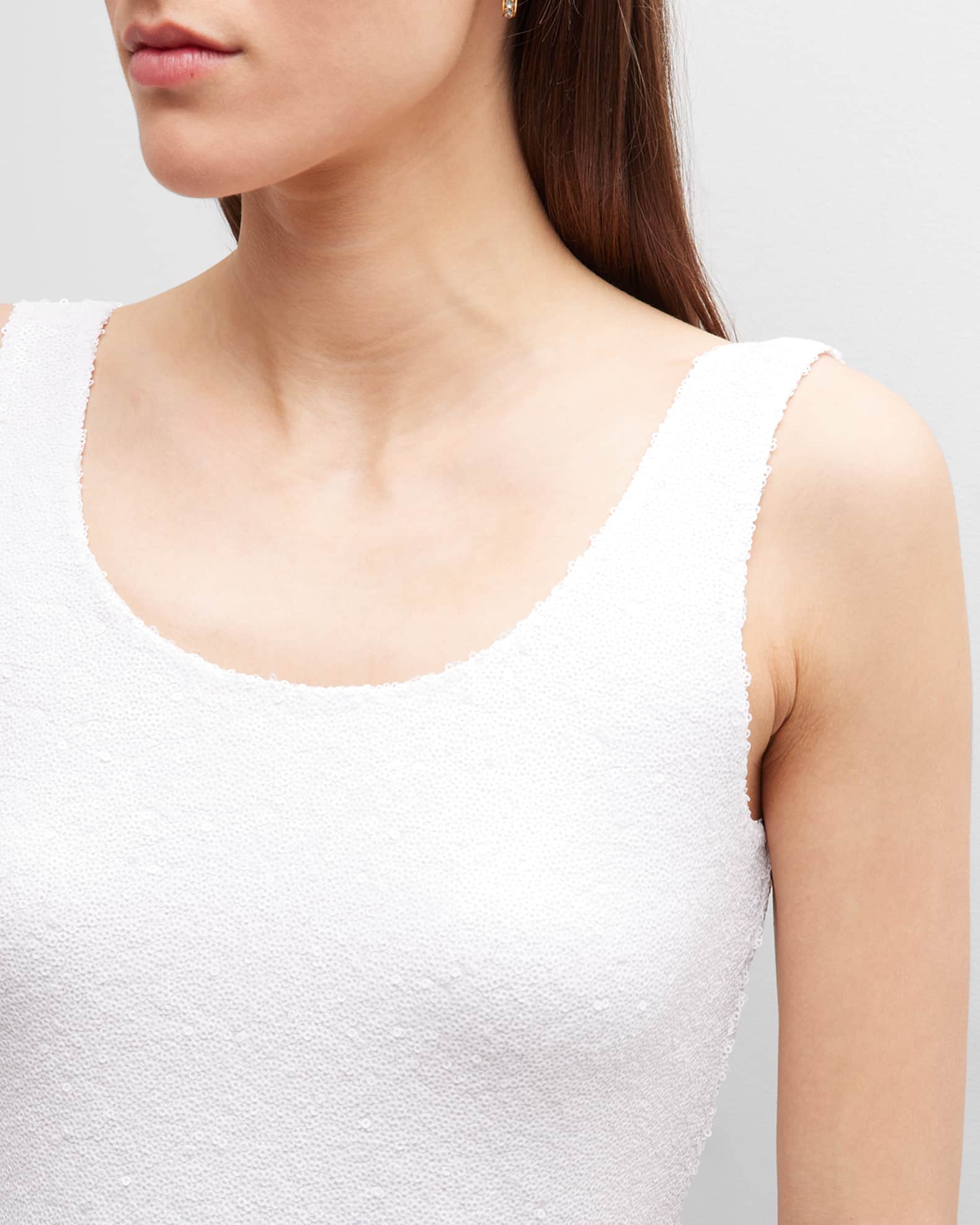 Commando Sequin Scoop-Neck Mini Tank Dress | Neiman Marcus