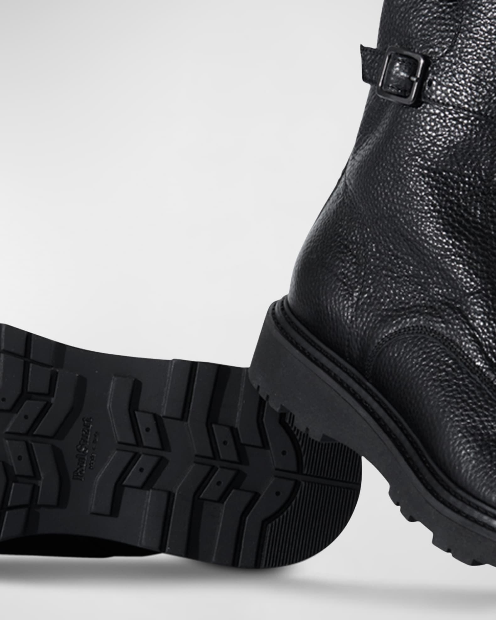 Paul Stuart Men's Barton Zip Leather Combat Boots | Neiman Marcus