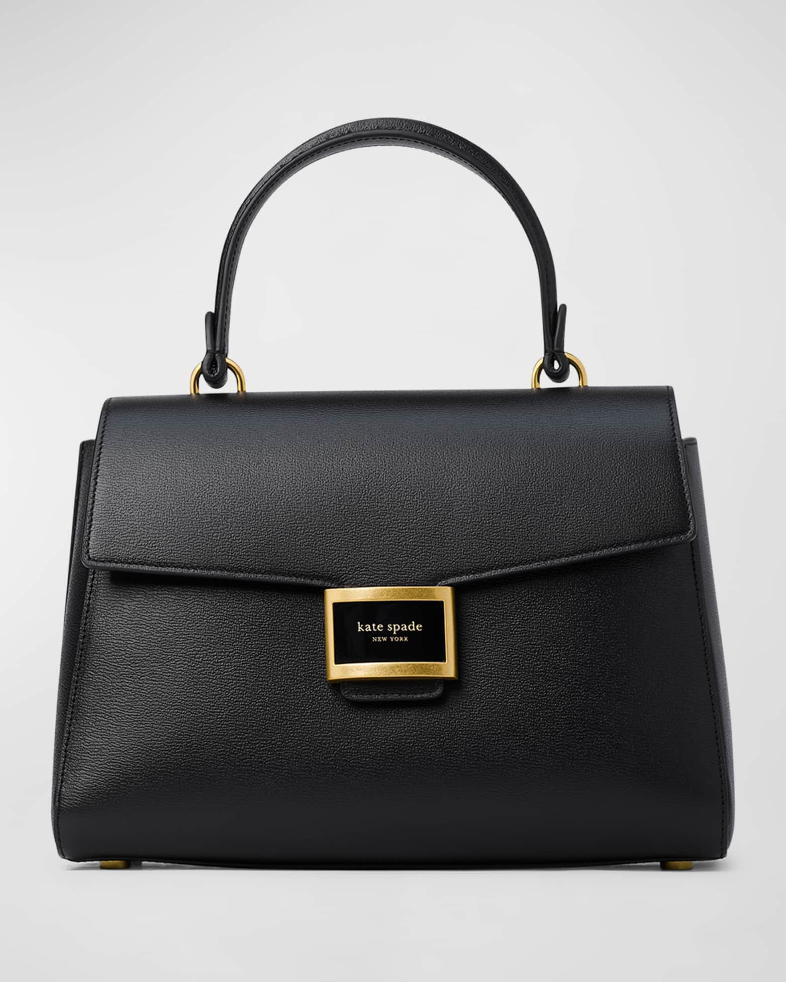 kate spade new york katy medium textured leather top-handle bag ...