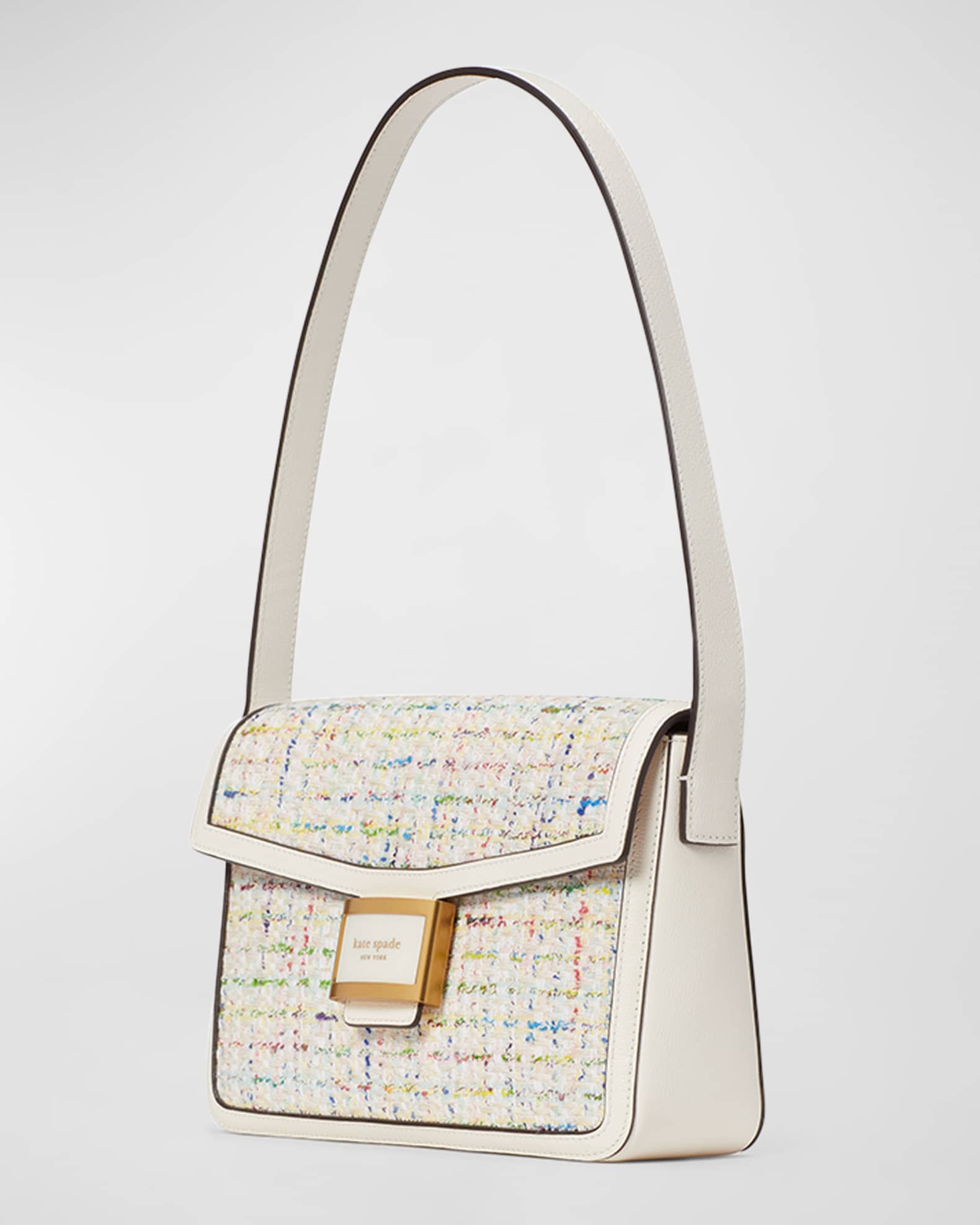 kate spade new york katy medium tweed shoulder bag | Neiman Marcus
