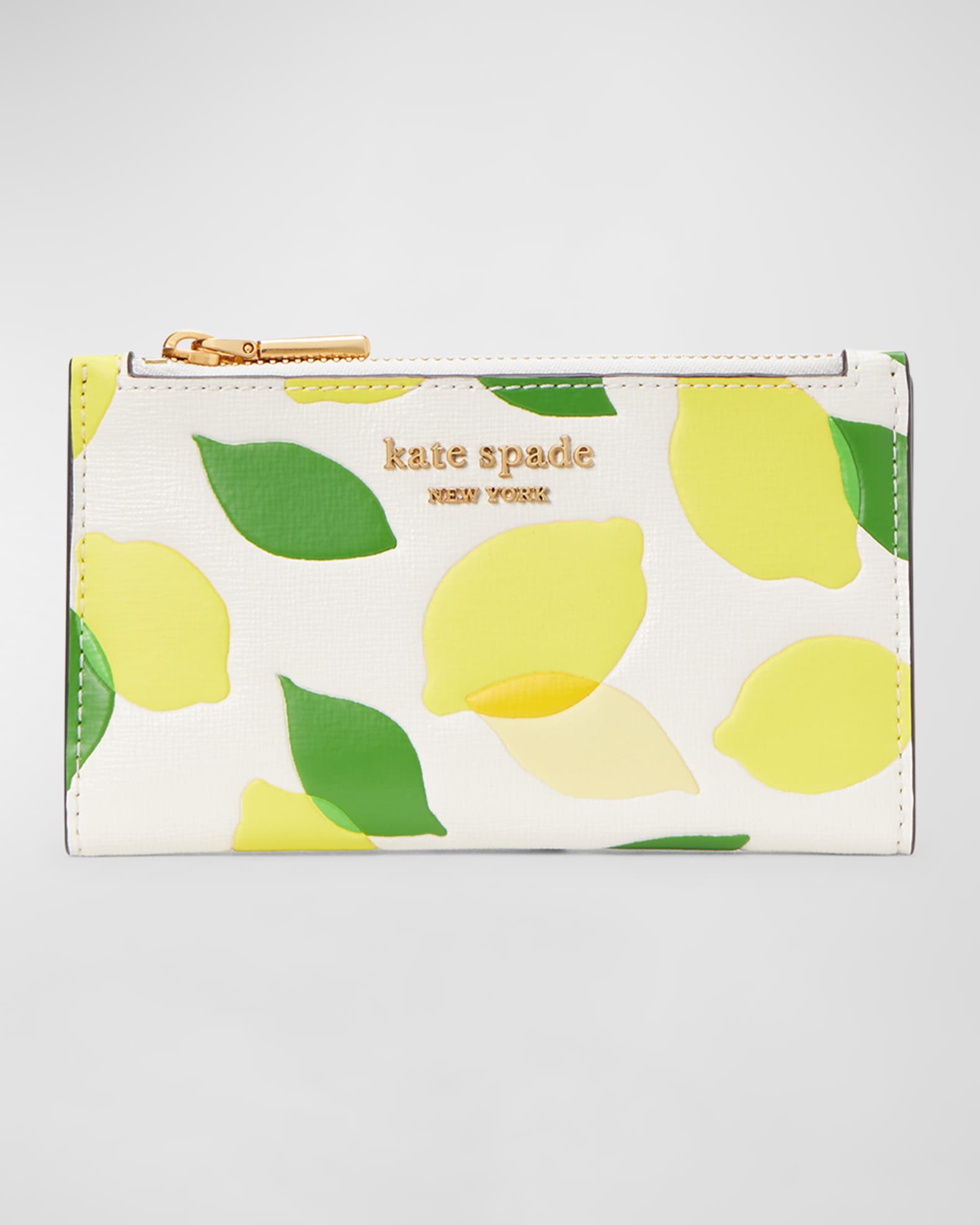 kate spade new york morgan small lemon toss-embossed bifold wallet ...
