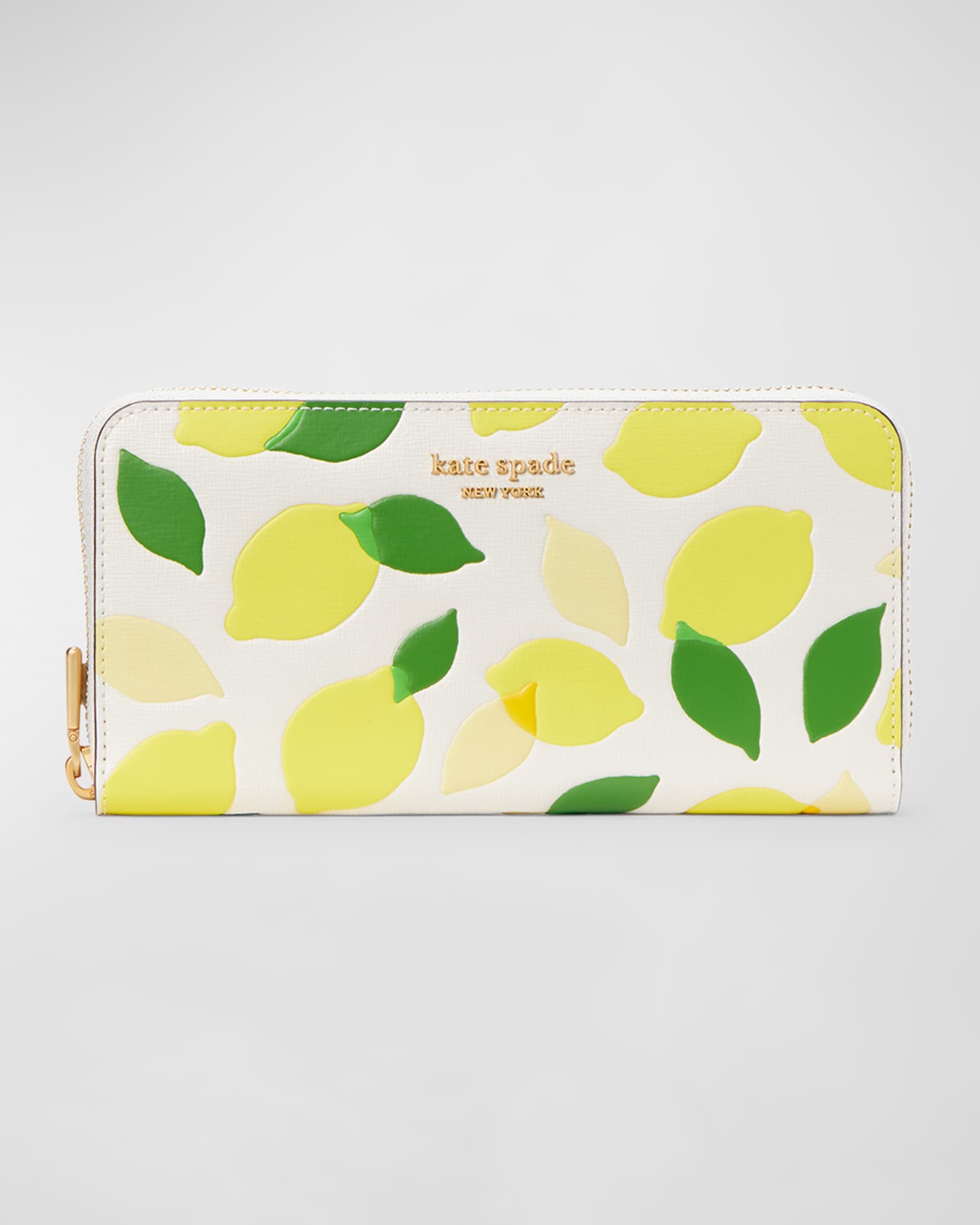 kate spade new york morgan lemon toss-embossed leather continental ...