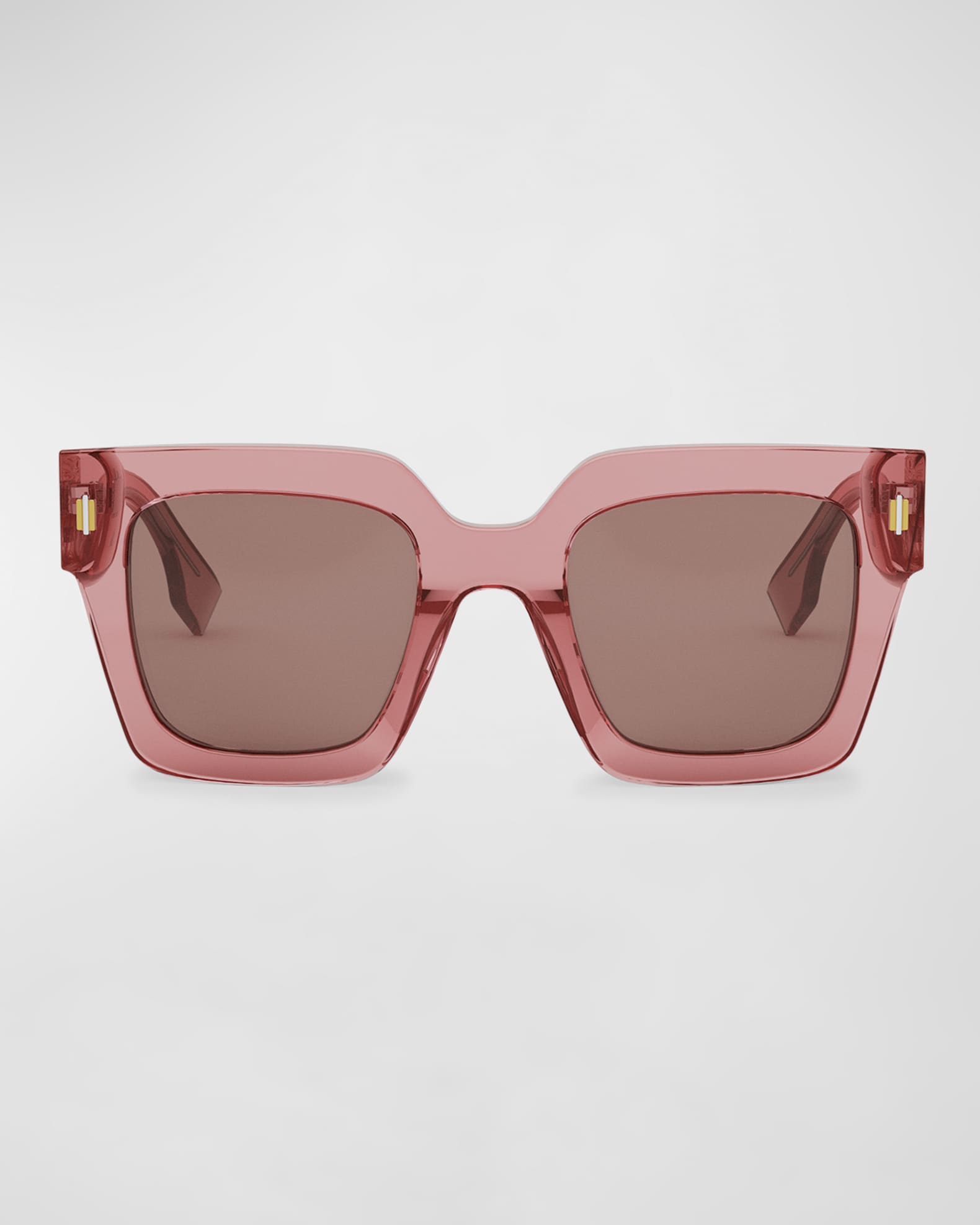 Fendi Fendi Roma Pink Square Acetate Sunglasses | Neiman Marcus