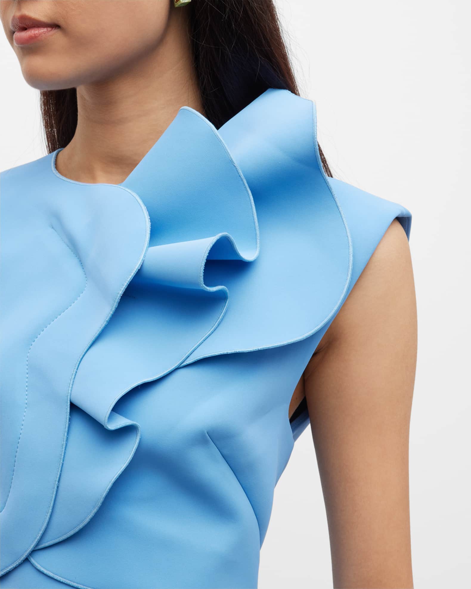 Acler Harman Ruffled Mini Sheath Dress | Neiman Marcus