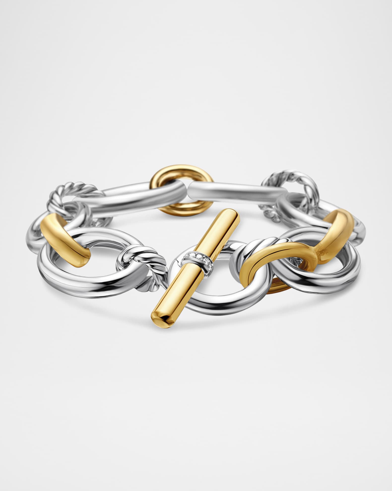 David Yurman DY Mercer Bracelet with Diamonds in Silver and 18K Gold ...