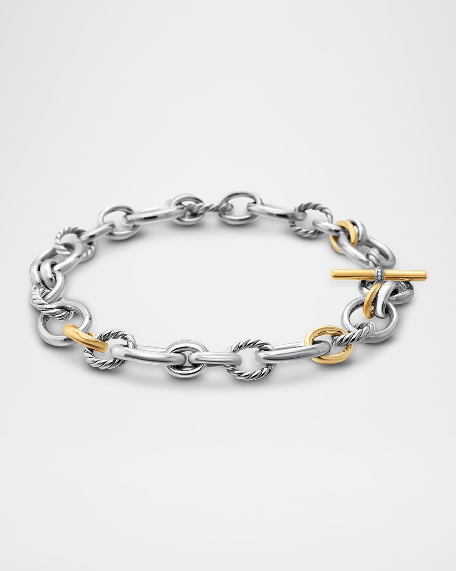 David Yurman DY Mercer Necklace with Diamonds and 18K Gold in Silver ...