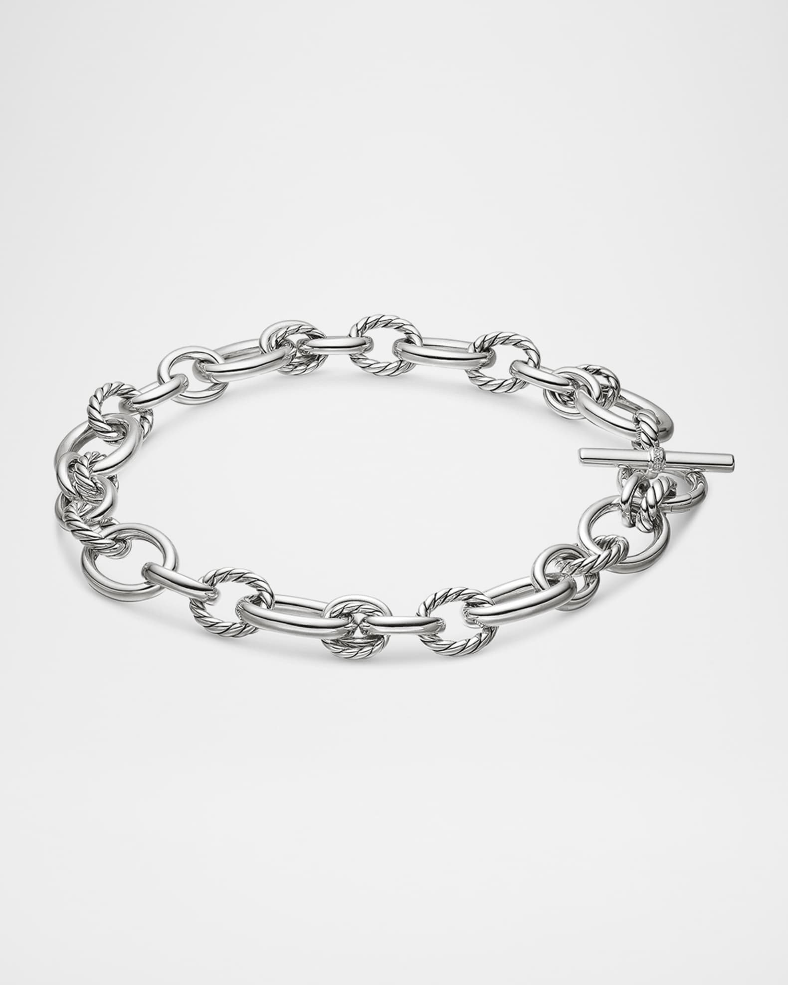 David Yurman 25mm DY Mercer Necklace with Diamonds in Silver | Neiman ...