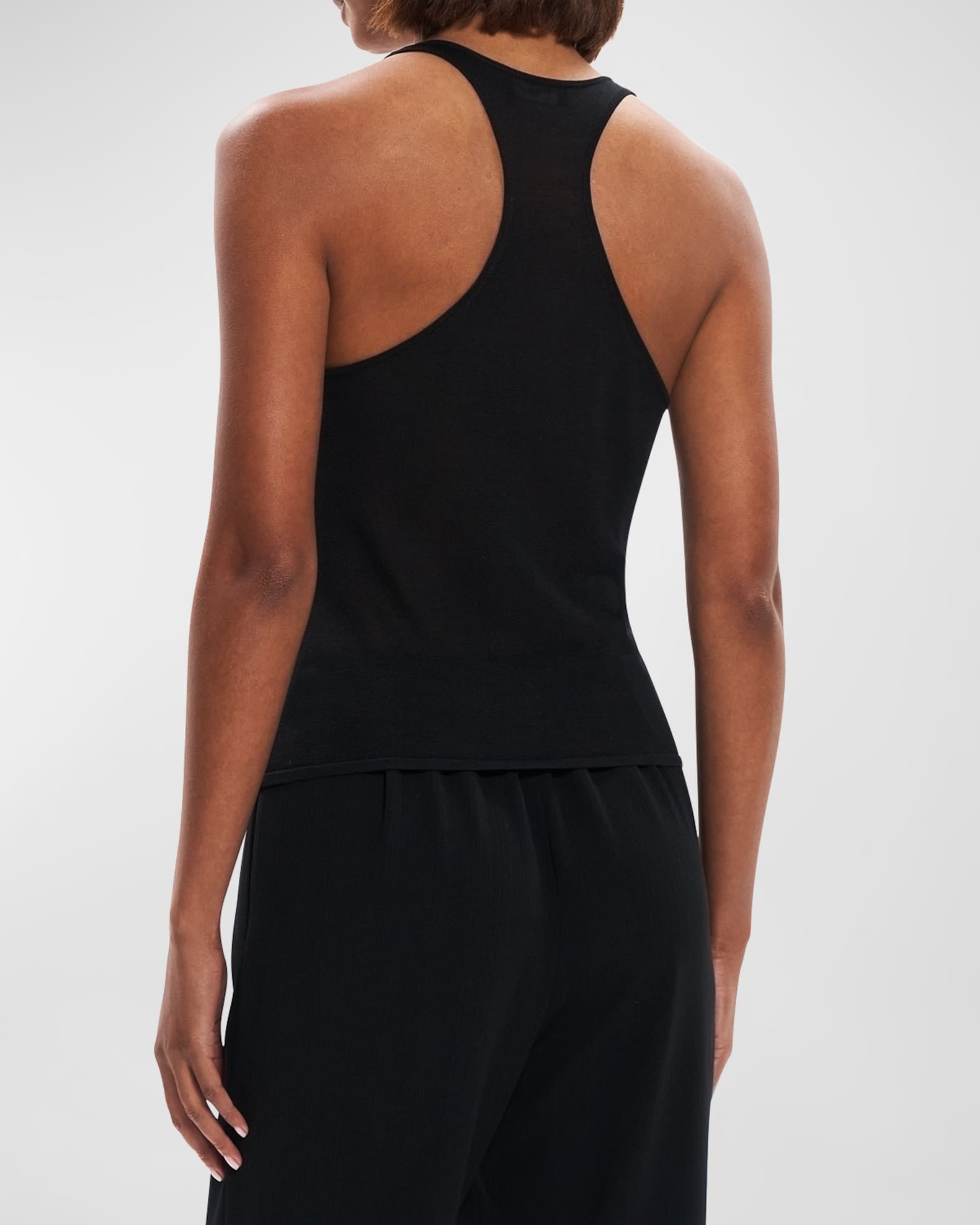 Theory Cowl Racerback Silk Tank Top | Neiman Marcus