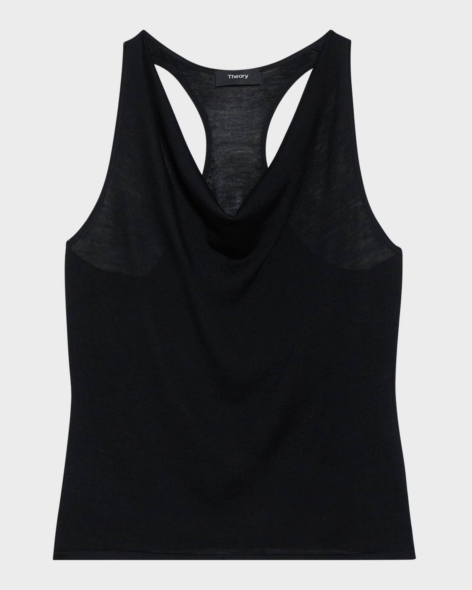 Theory Cowl Racerback Silk Tank Top | Neiman Marcus