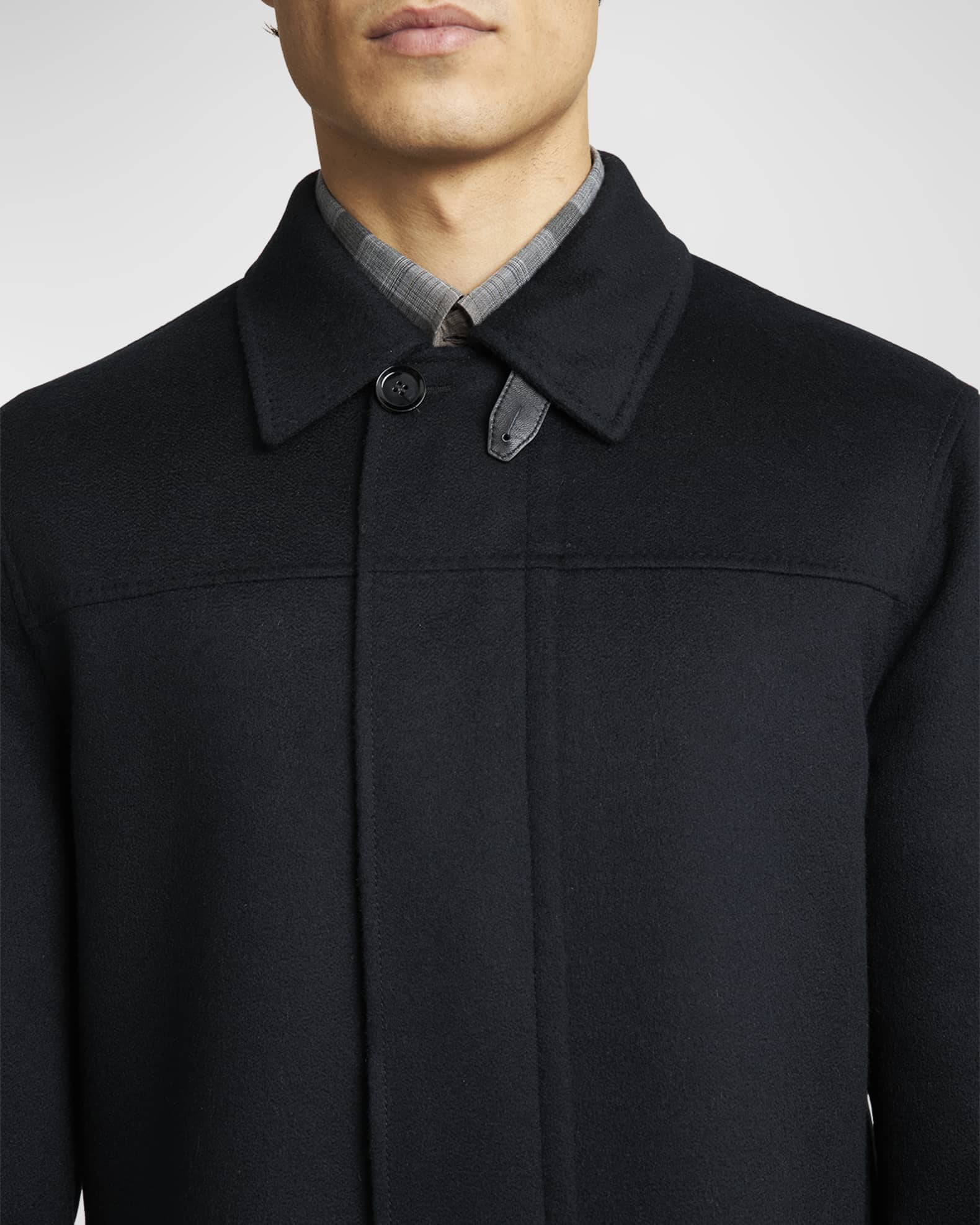 Brioni Men's Cashmere Double-Face Car Coat | Neiman Marcus