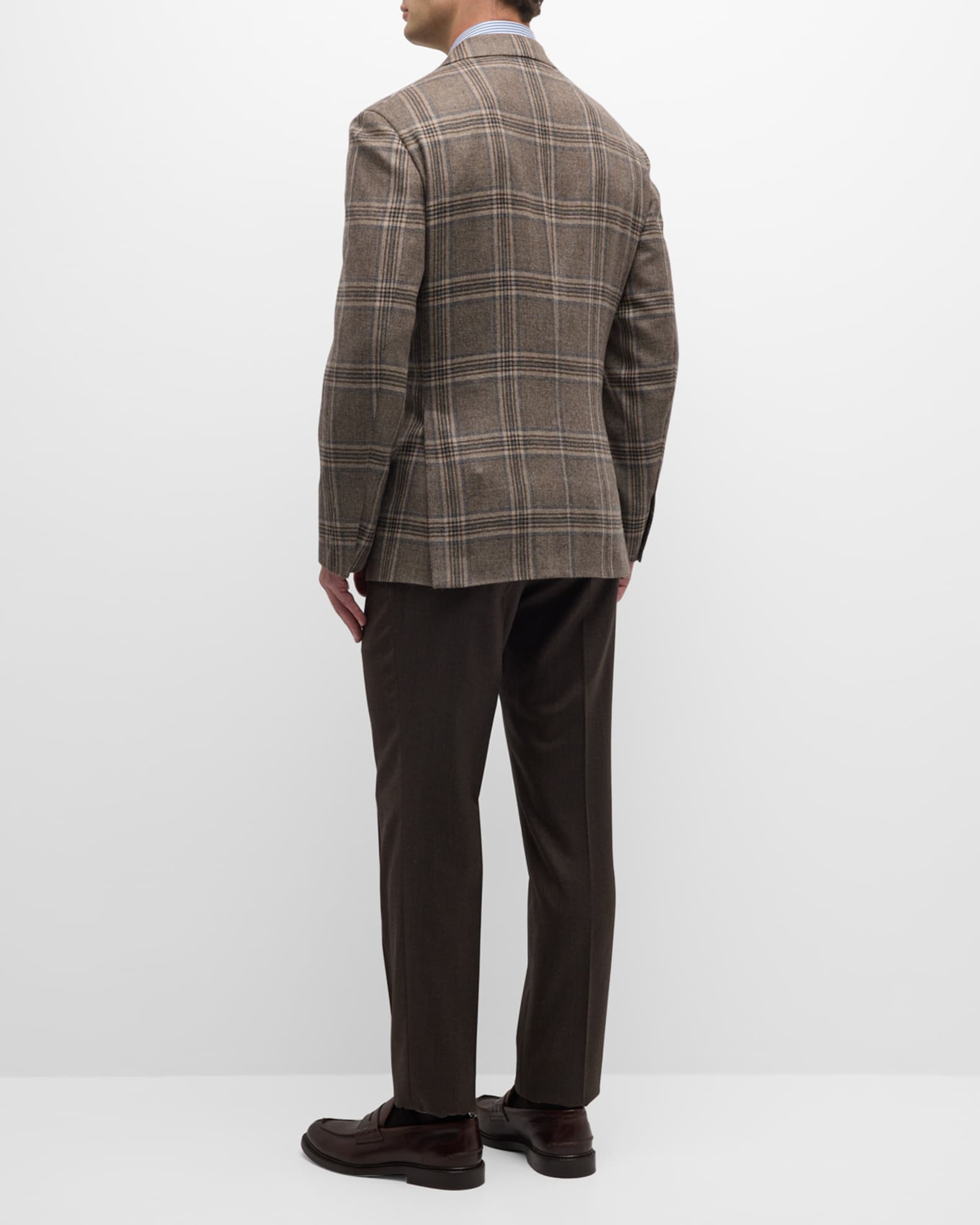 Brioni Men's Wool-Cashmere Plaid Sport Coat | Neiman Marcus