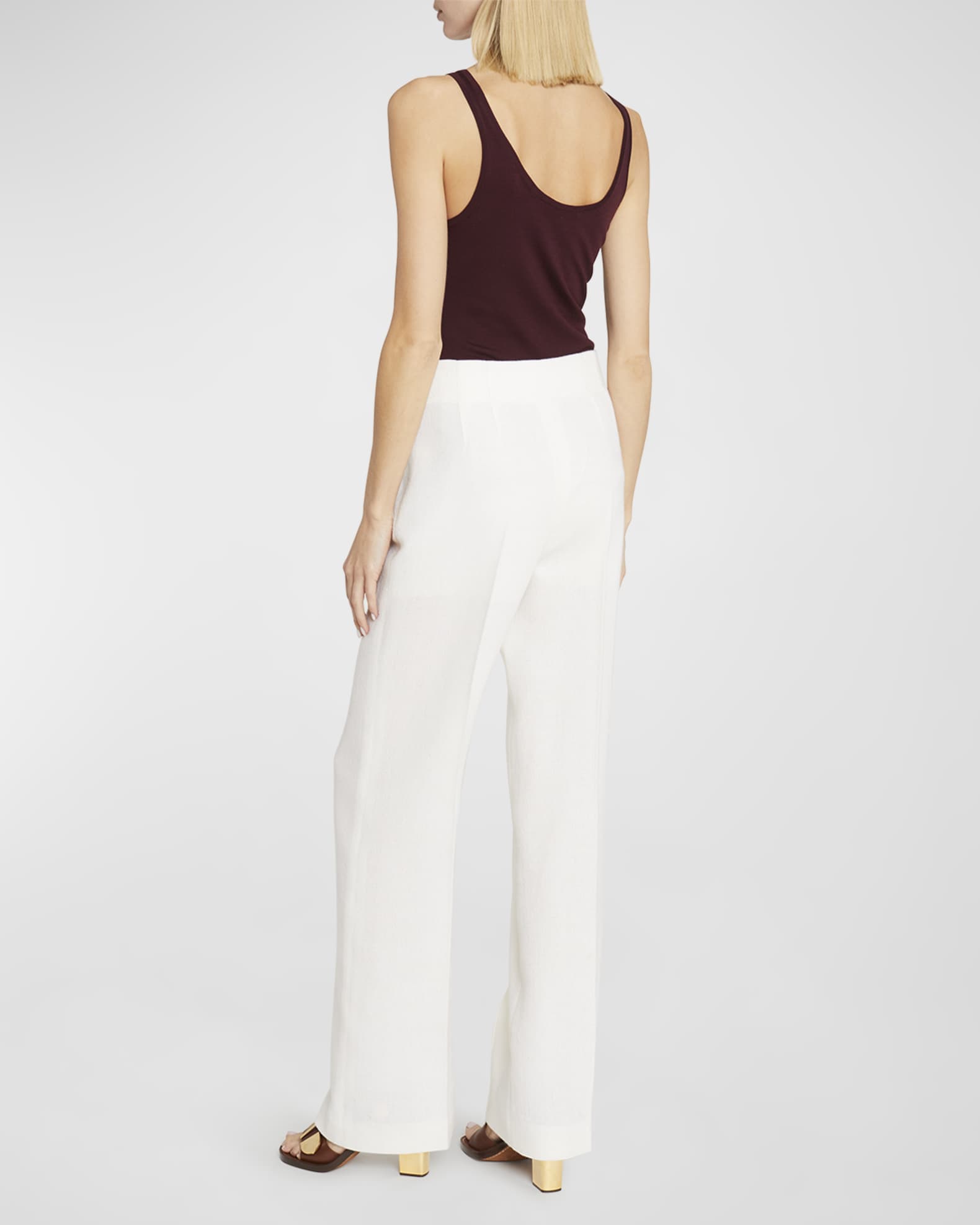 Chloe Rustic Wool Gauze Pants | Neiman Marcus
