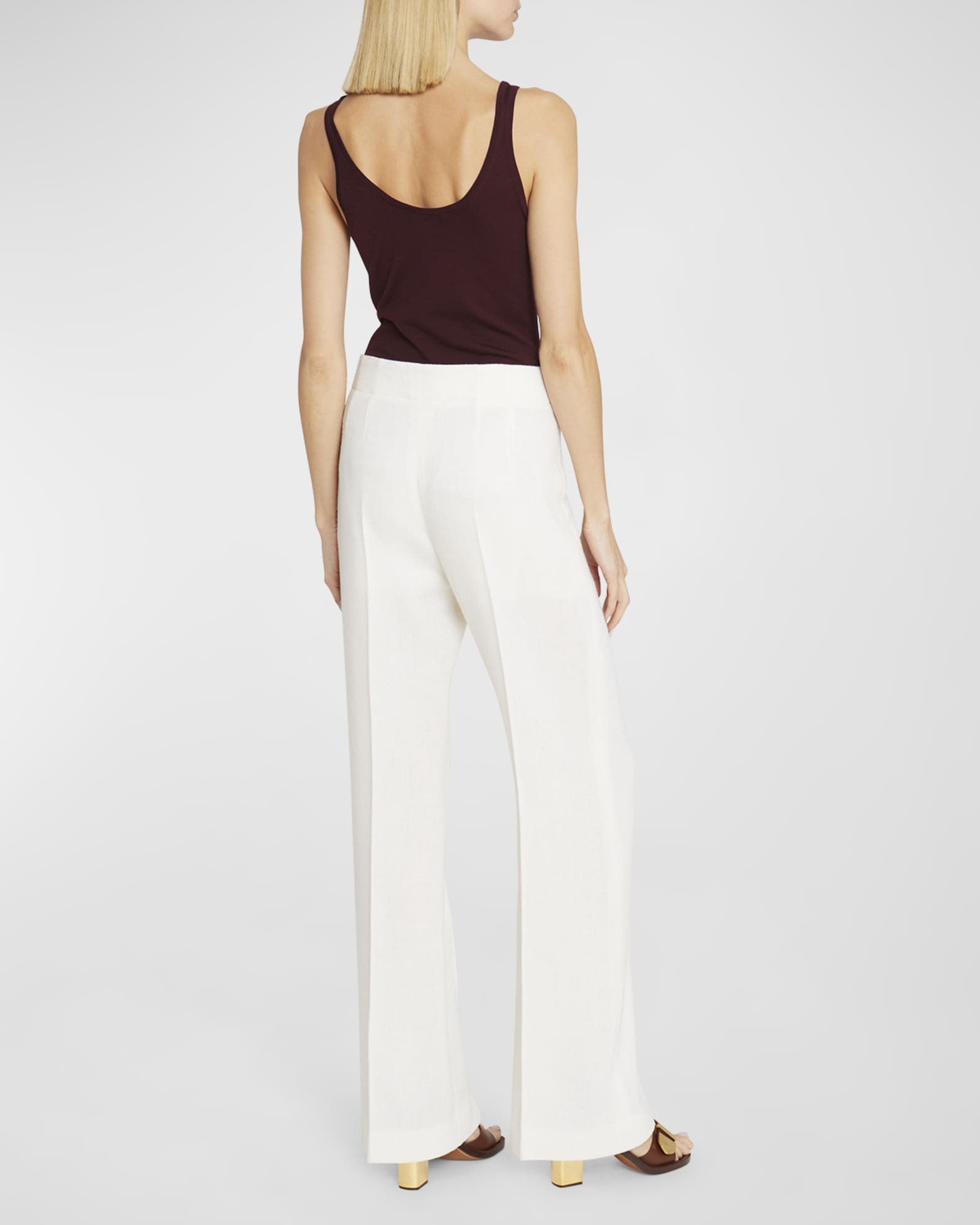 Chloe Rustic Wool Gauze Pants | Neiman Marcus