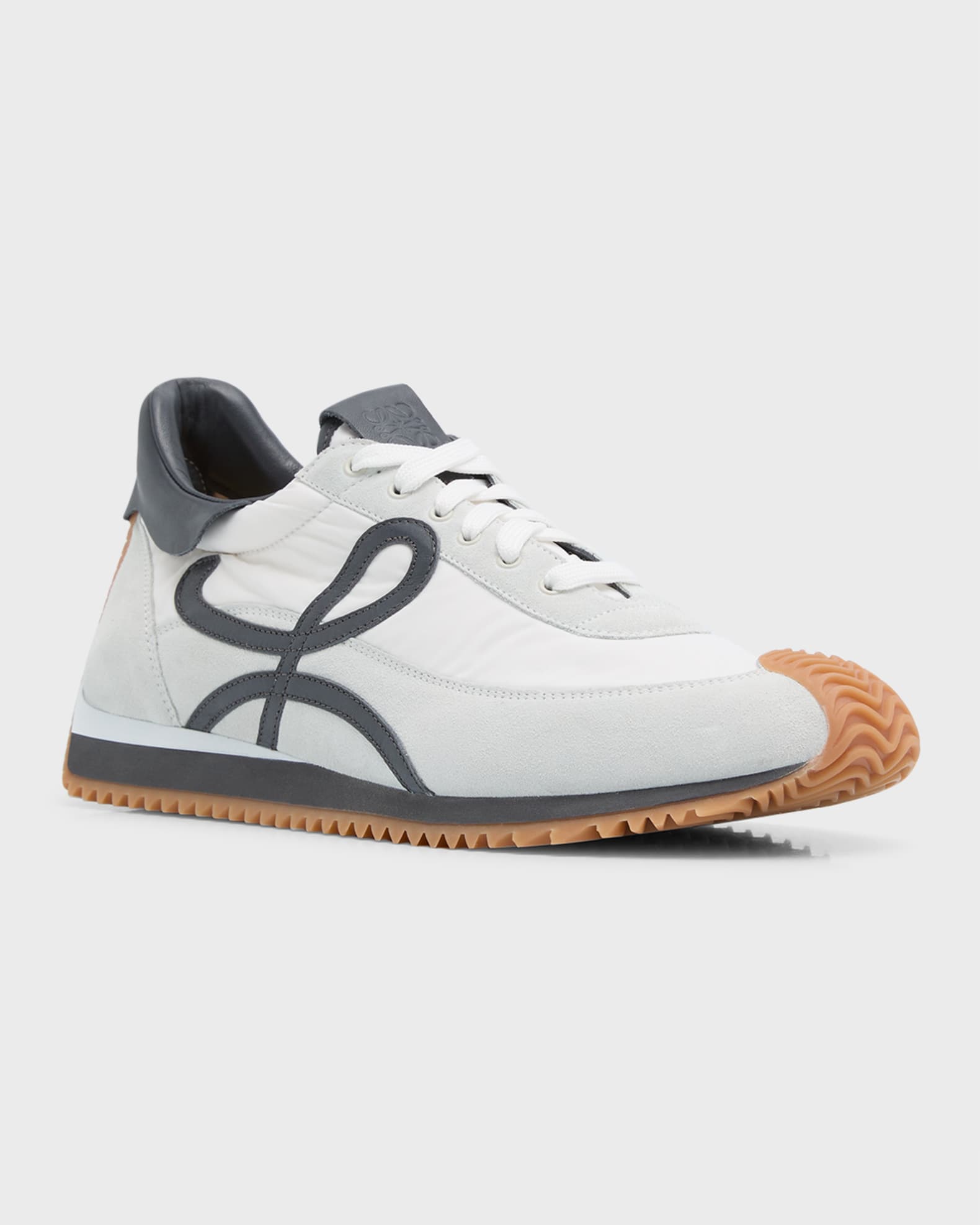 Loewe Men's Nylon and Suede Flow Runner Sneakers | Neiman Marcus