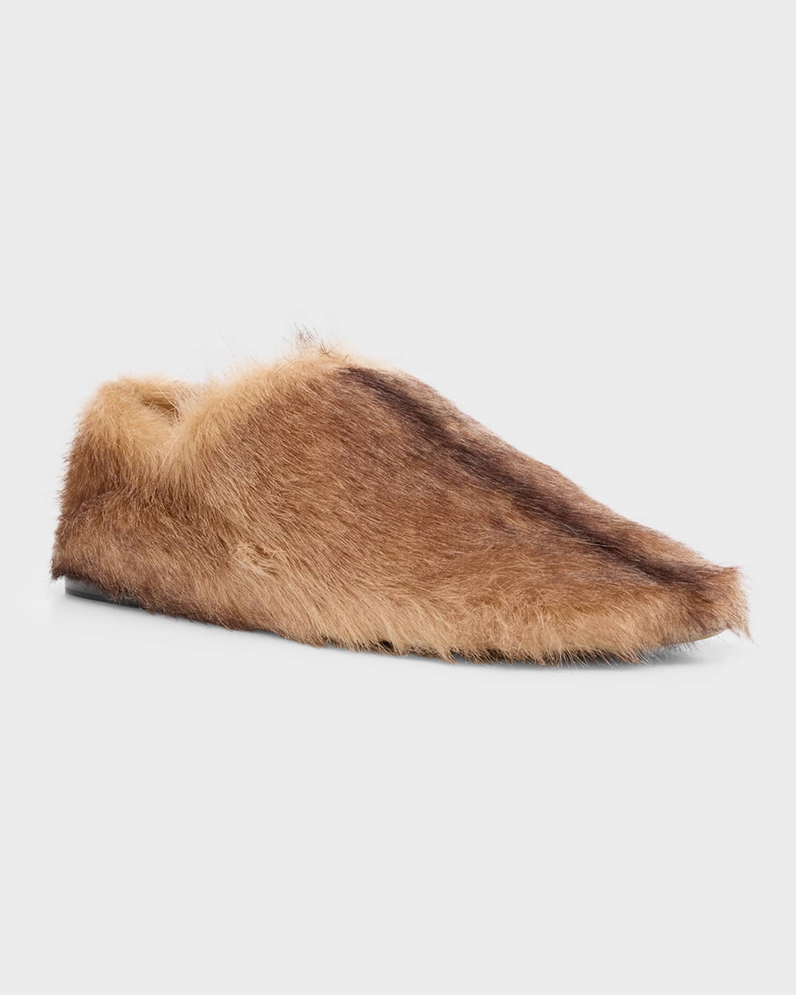Loewe Men's Faux Fur Toy Slippers | Neiman Marcus