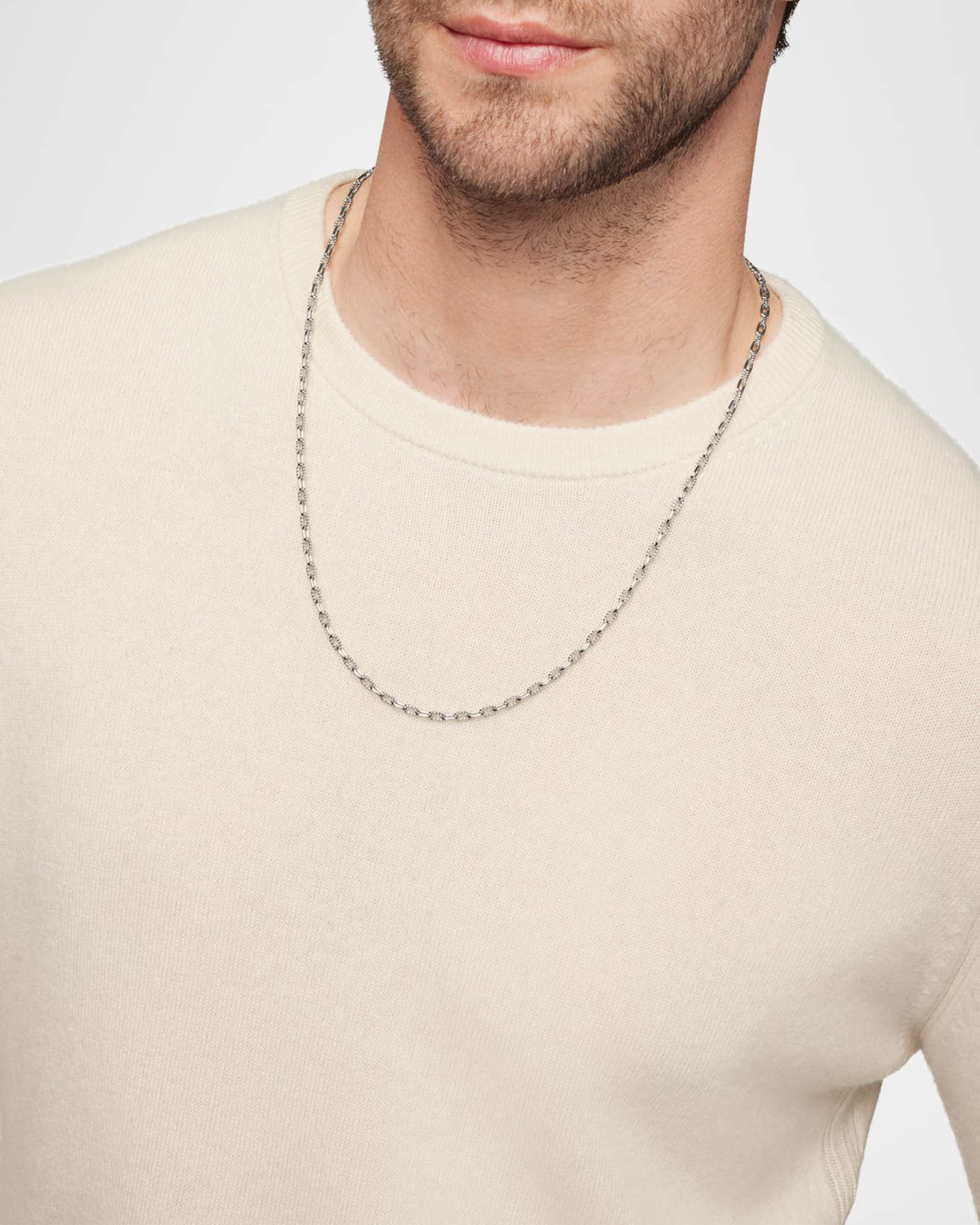 David Yurman 3mm Men's DY Madison Chain Necklace in Silver | Neiman Marcus
