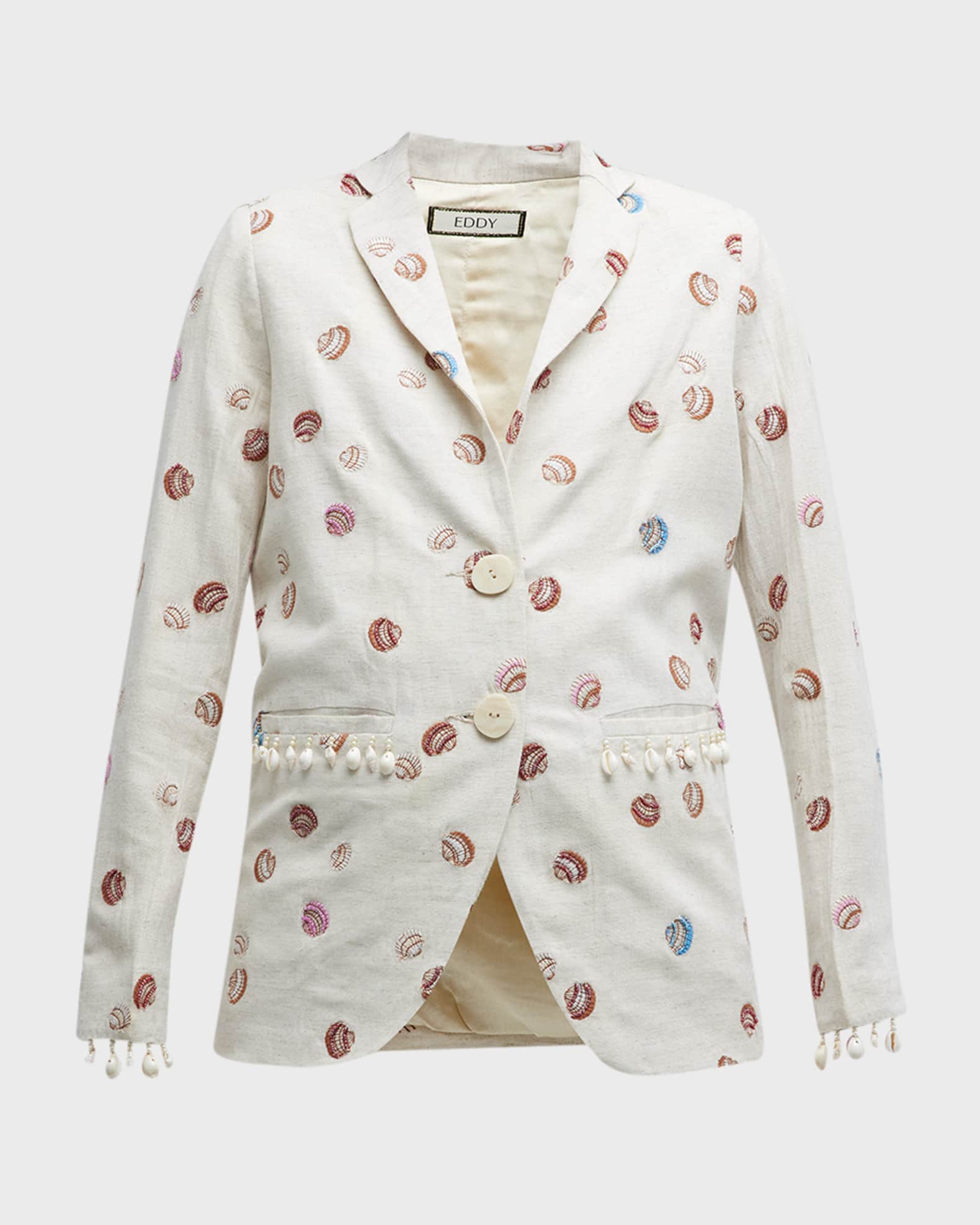 EDDY Amber Oversized Shell Beaded Blazer | Neiman Marcus