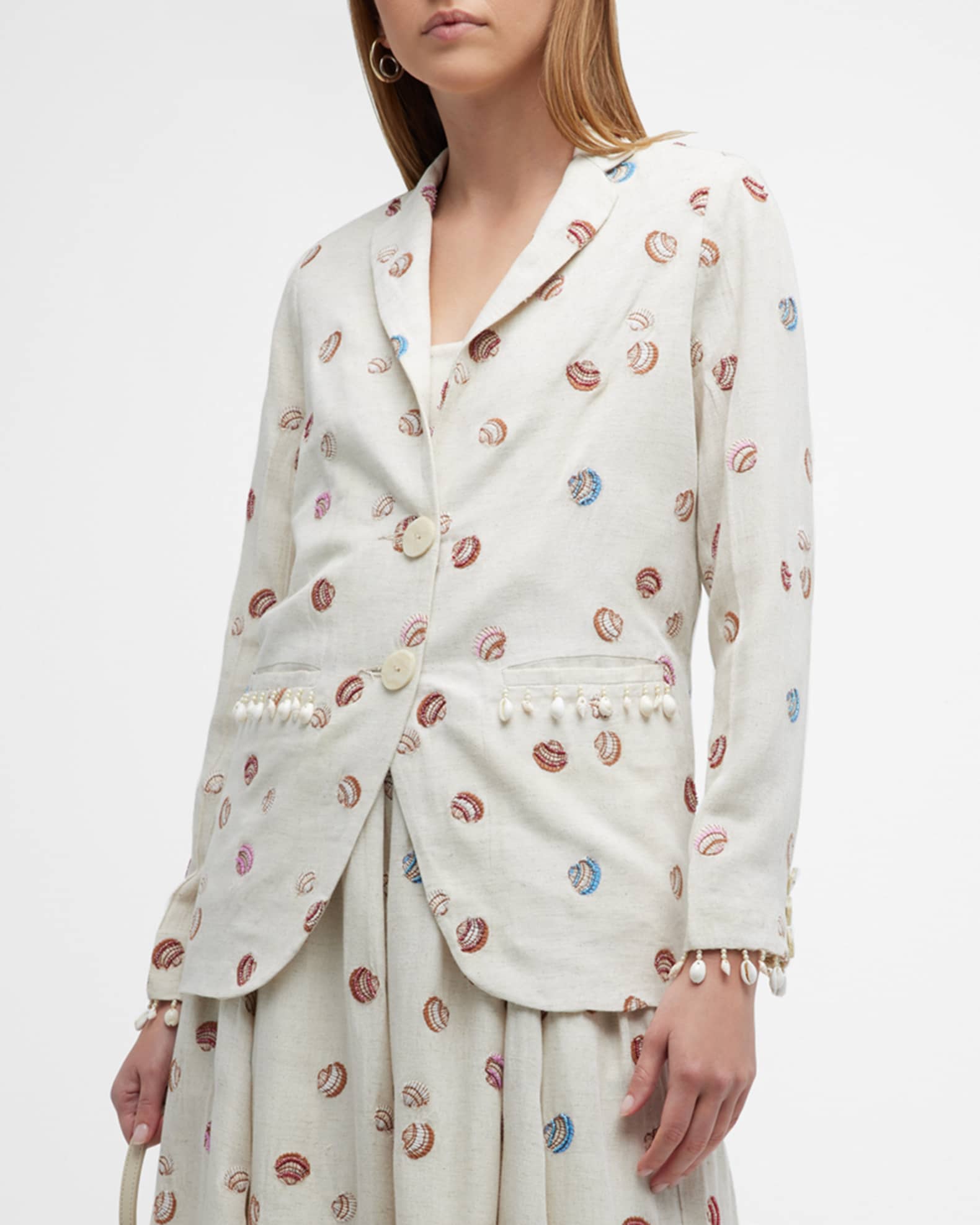 EDDY Amber Oversized Shell Beaded Blazer | Neiman Marcus