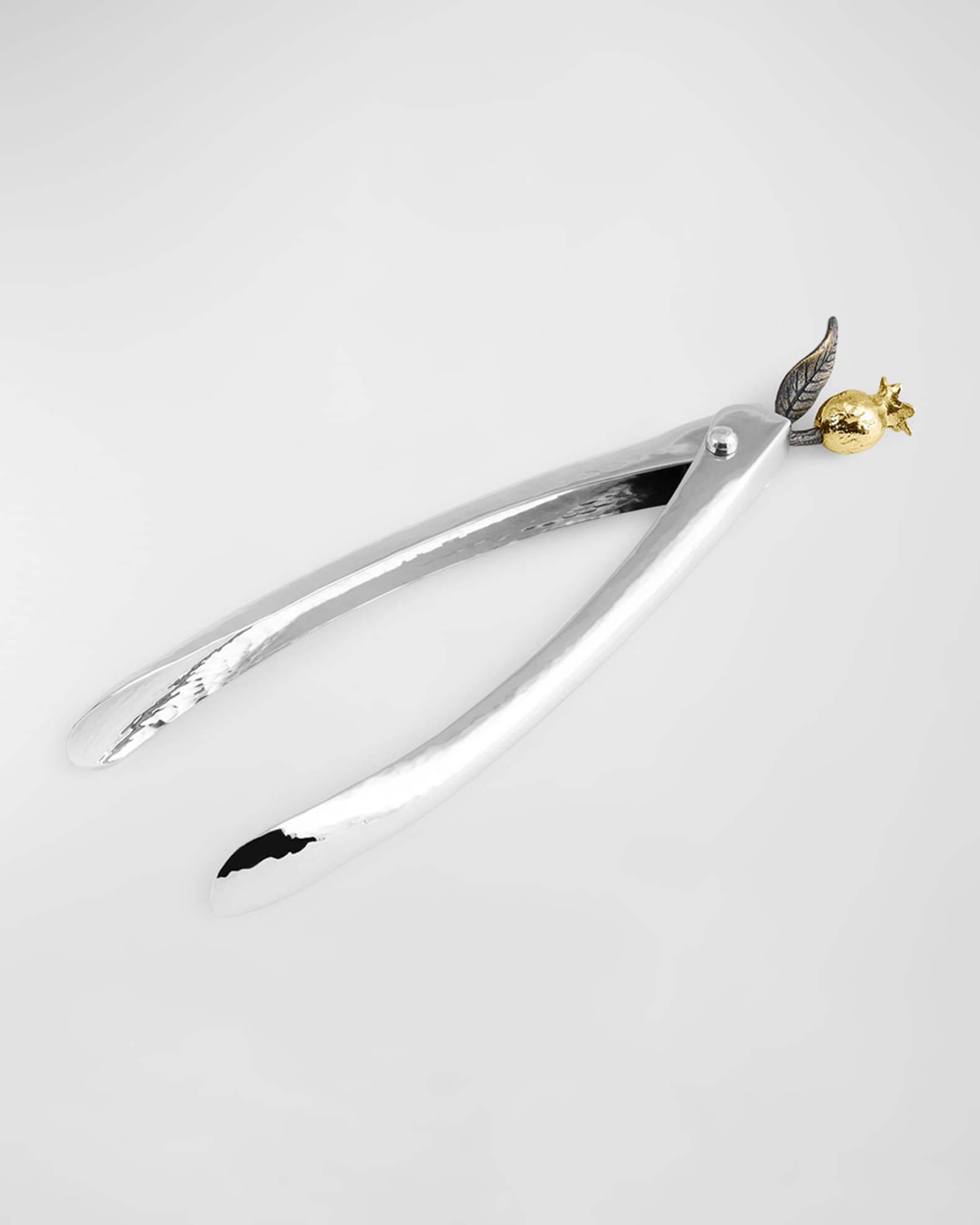 Michael Aram Pomegranate Small Lock Spring Tongs | Neiman Marcus