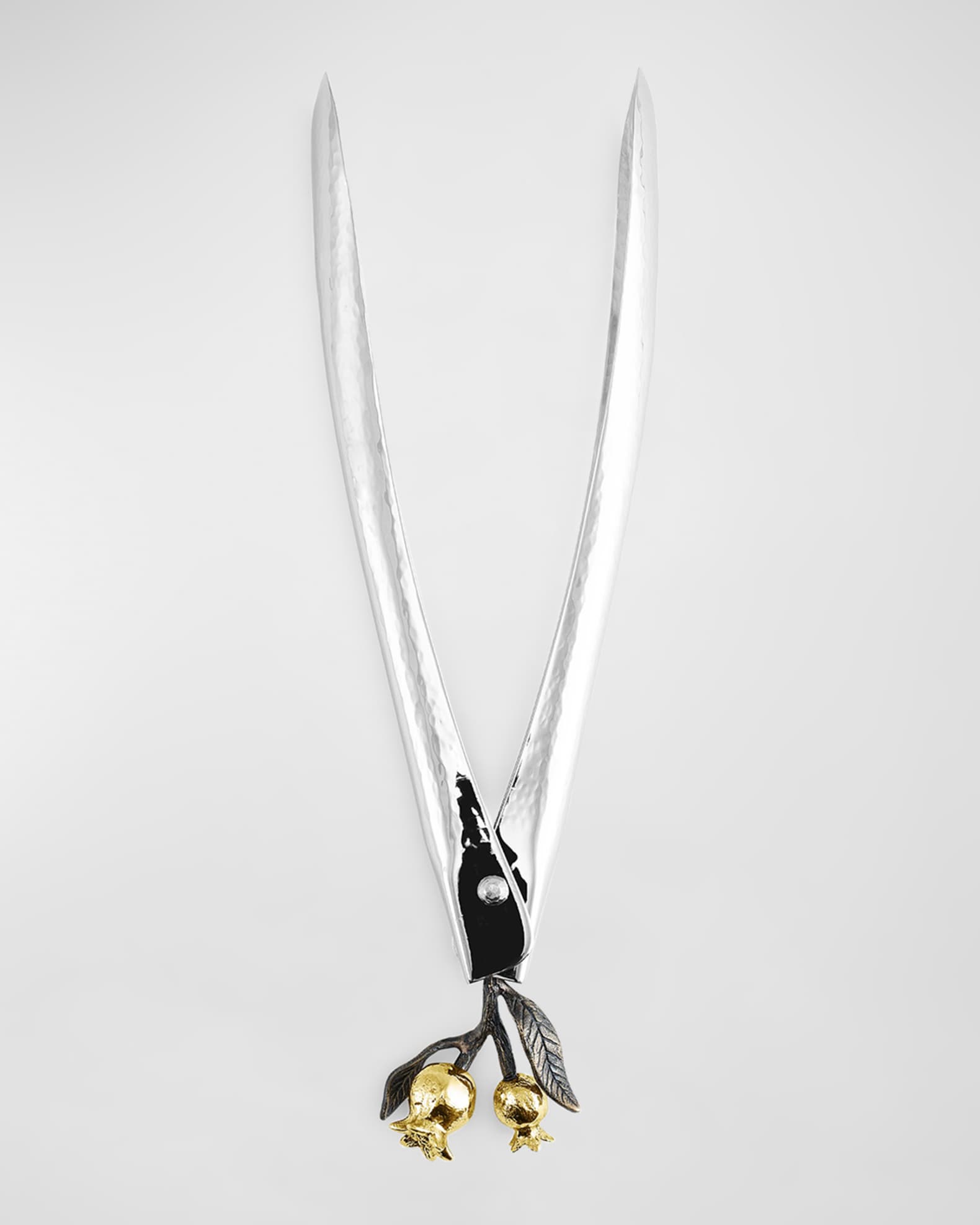 Michael Aram Pomegranate Large Lock Spring Tongs | Neiman Marcus