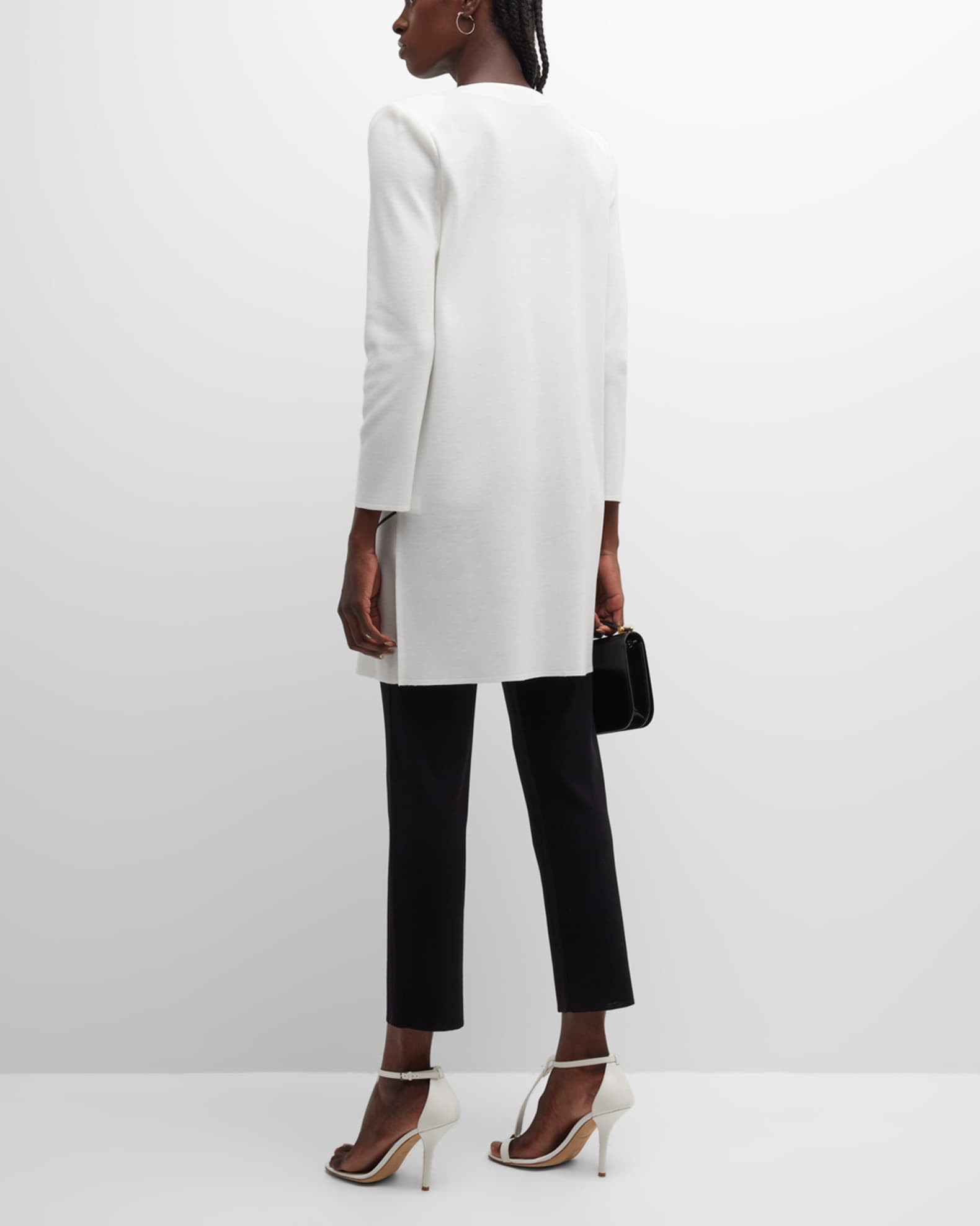 Misook Abstract Embroidered Side-Slit Jacket | Neiman Marcus
