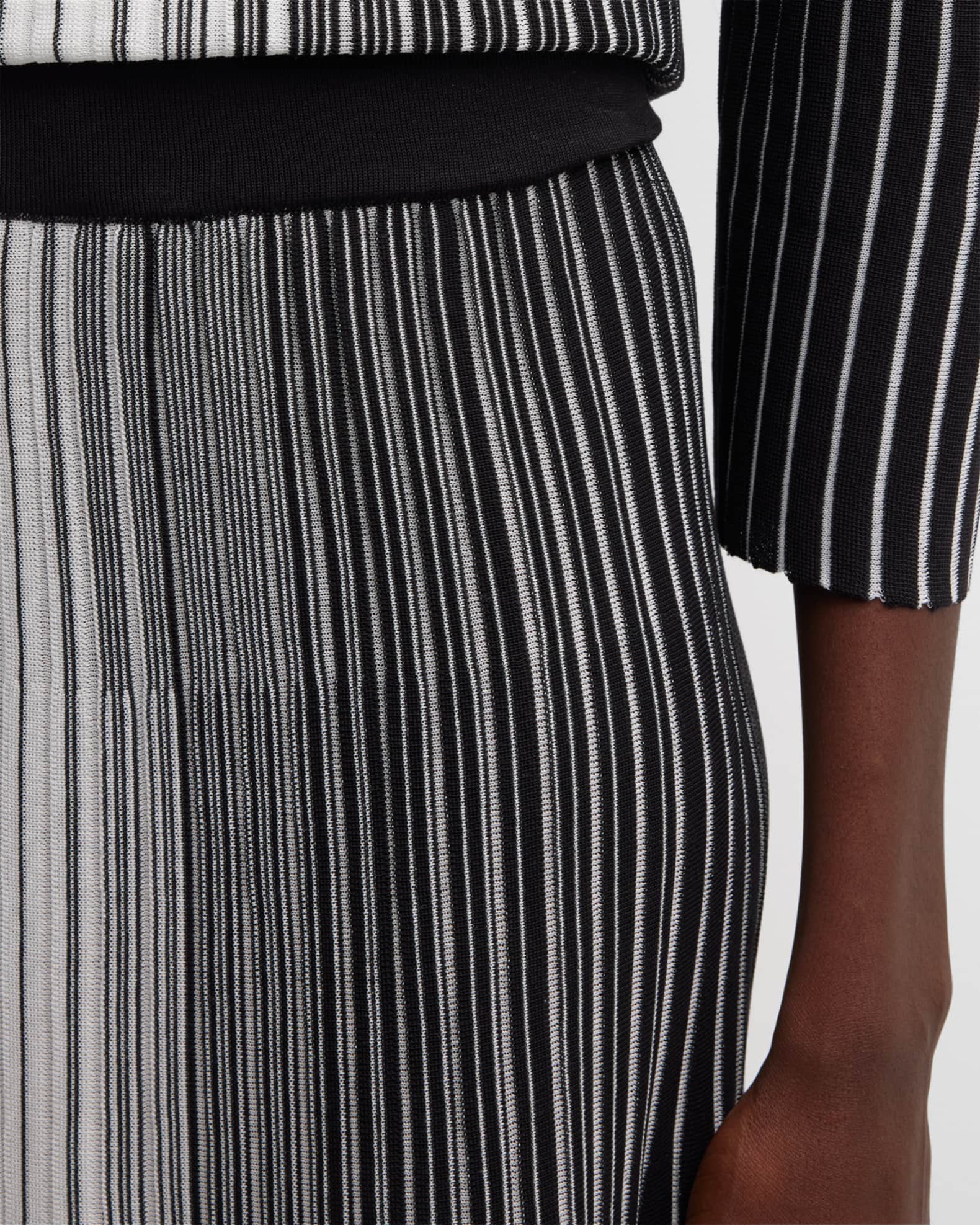 Misook Ombre Striped A-Line Maxi Skirt | Neiman Marcus