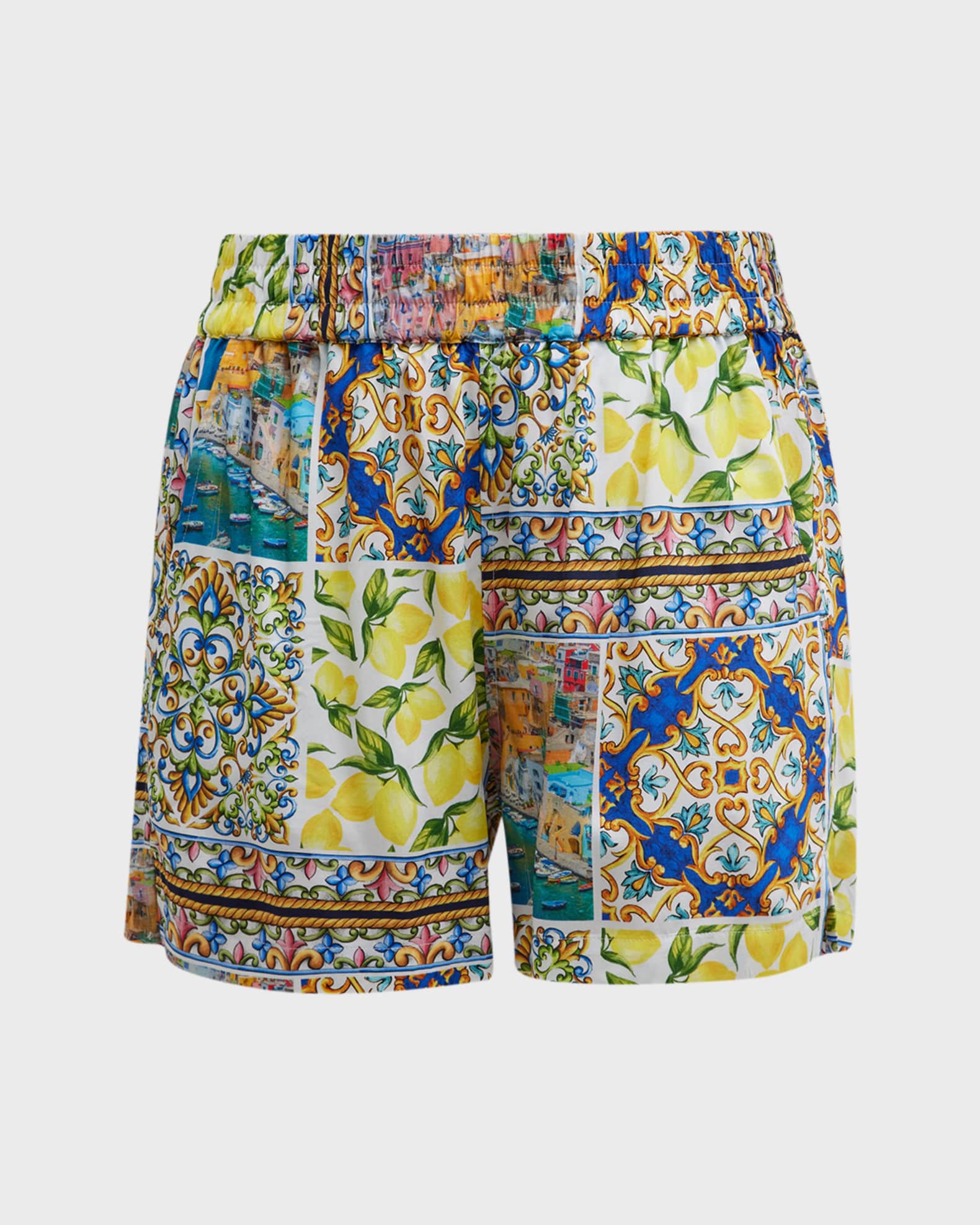 Terez Amalfi Patchwork Shorts | Neiman Marcus