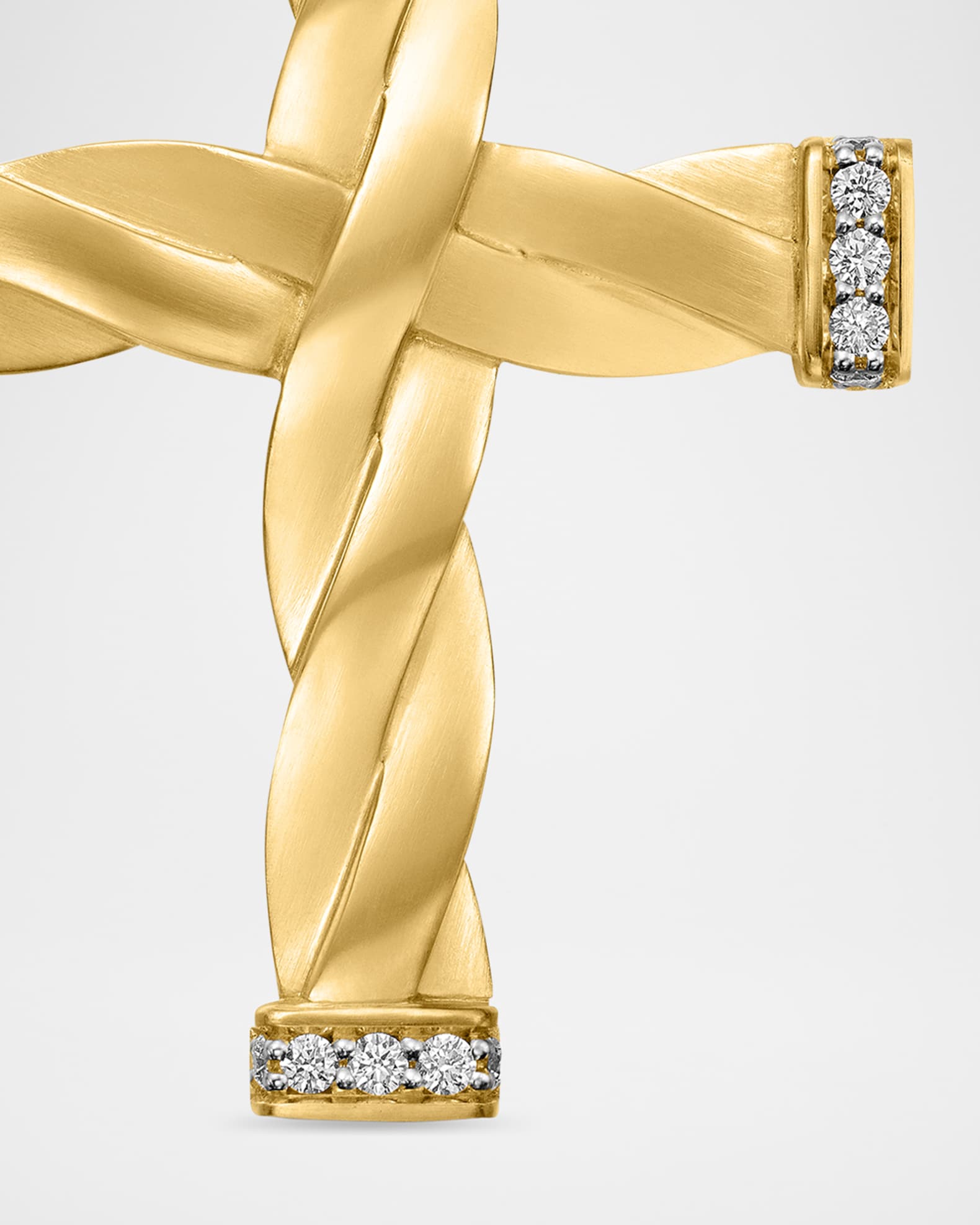 David Yurman DY Helios Cross Pendant in 18K Gold, 36mm | Neiman Marcus