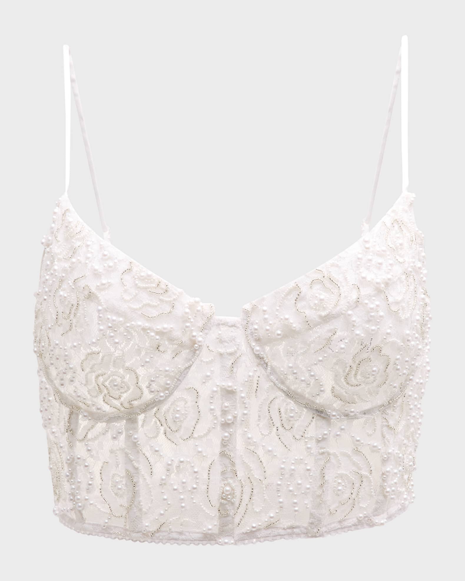Retrofete Pessa Embellished Eyelet Bra Top | Neiman Marcus