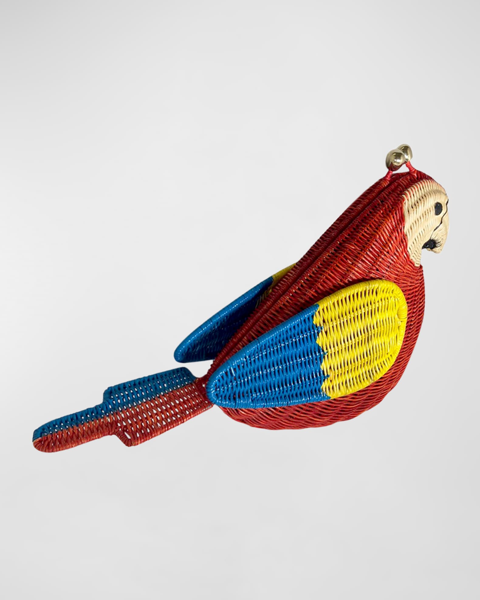 Serpui Parrot Rattan Stone Crossbody Bag | Neiman Marcus