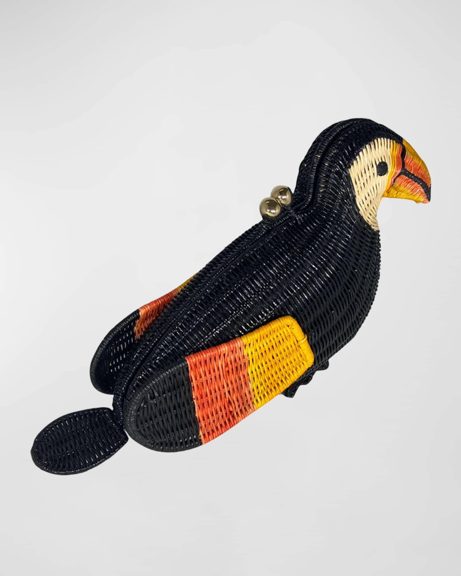 Serpui Tutti Toucan Rattan Crossbody Bag | Neiman Marcus