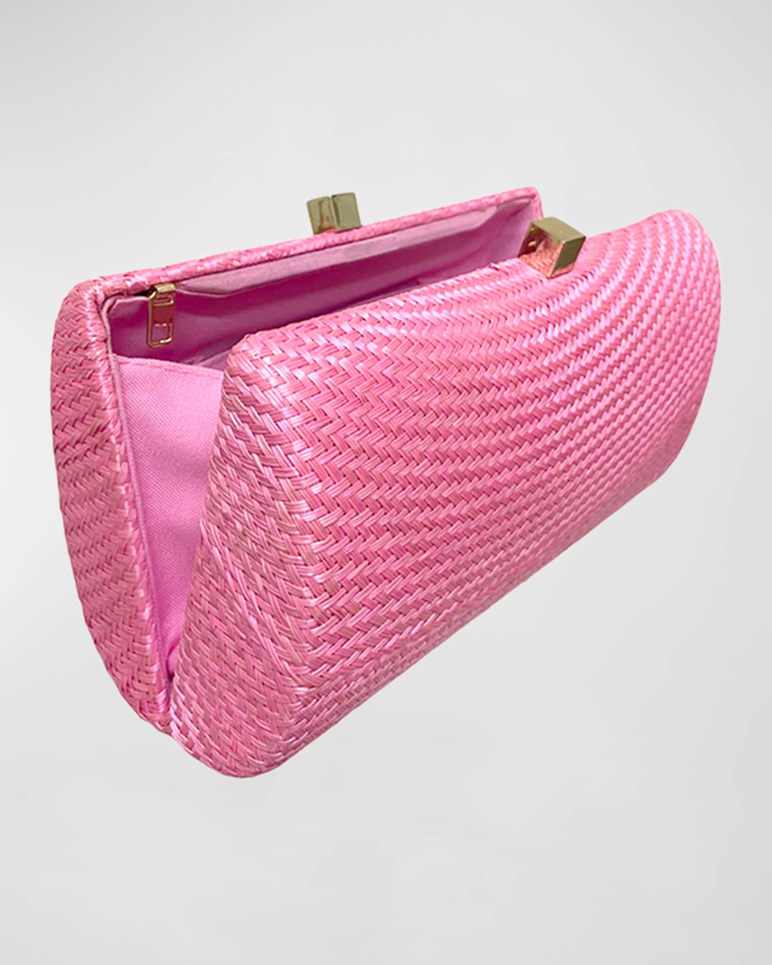 Serpui Raven Bun Straw Crossbody Bag | Neiman Marcus