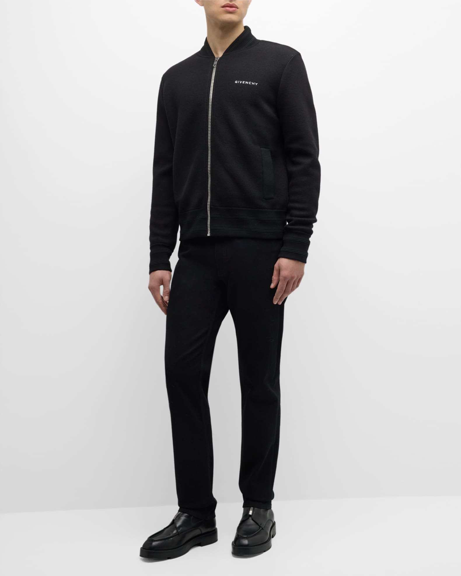 Givenchy Men's 4G Knit Varsity Jacket | Neiman Marcus