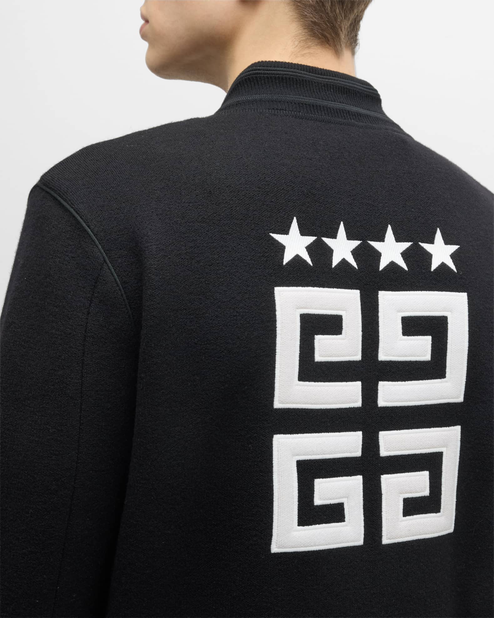 Givenchy Men's 4G Knit Varsity Jacket | Neiman Marcus